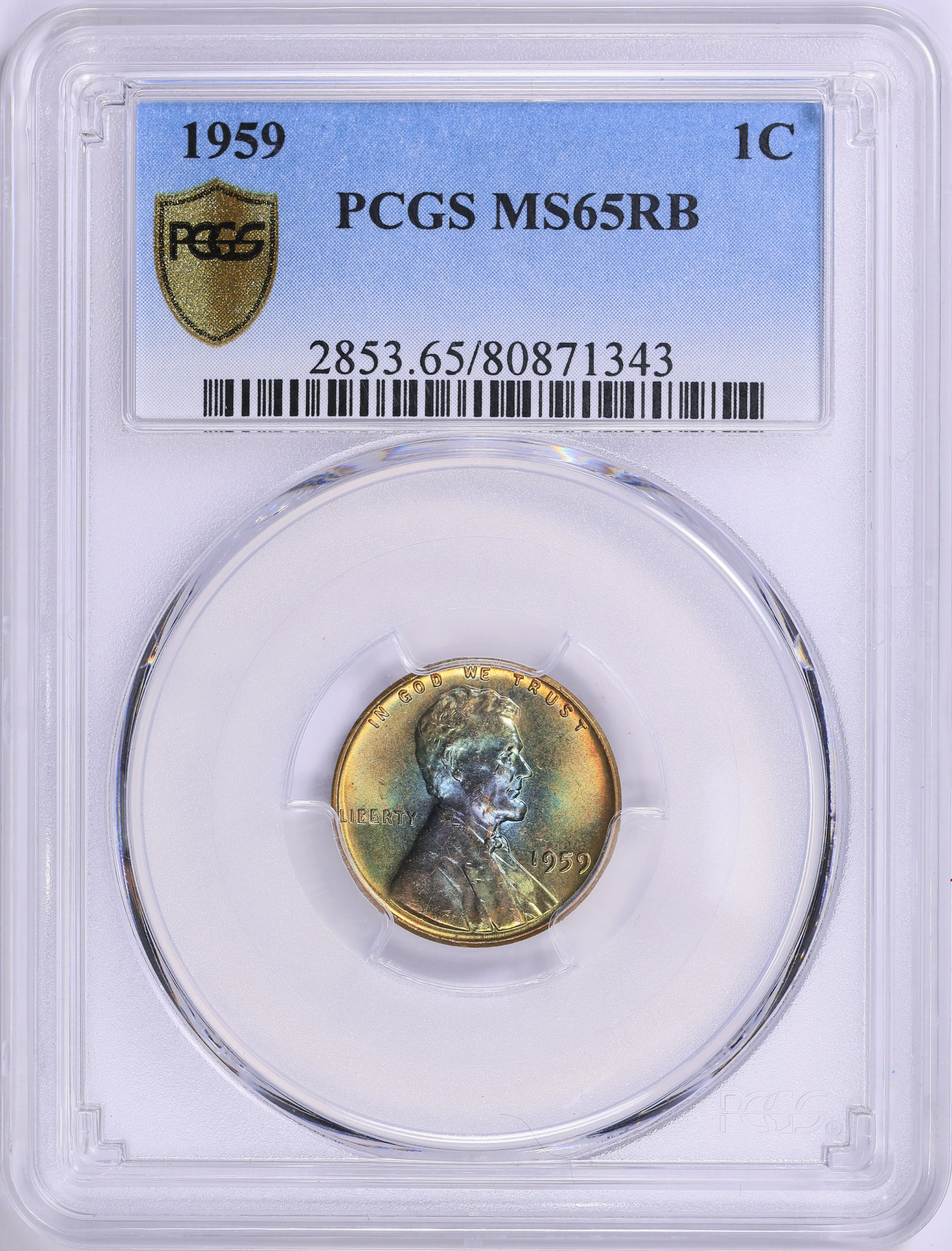 1959 Lincoln Cent PCGS MS-65 RB (Toned) (Item 1851096 ...