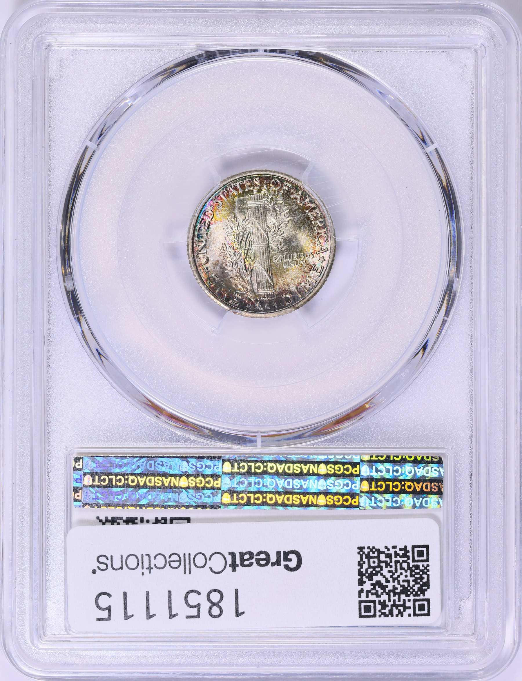 1943-D Mercury Dime PCGS MS-66 FB (Toned) (Item 1851115) | GreatCollections Coin Auctions