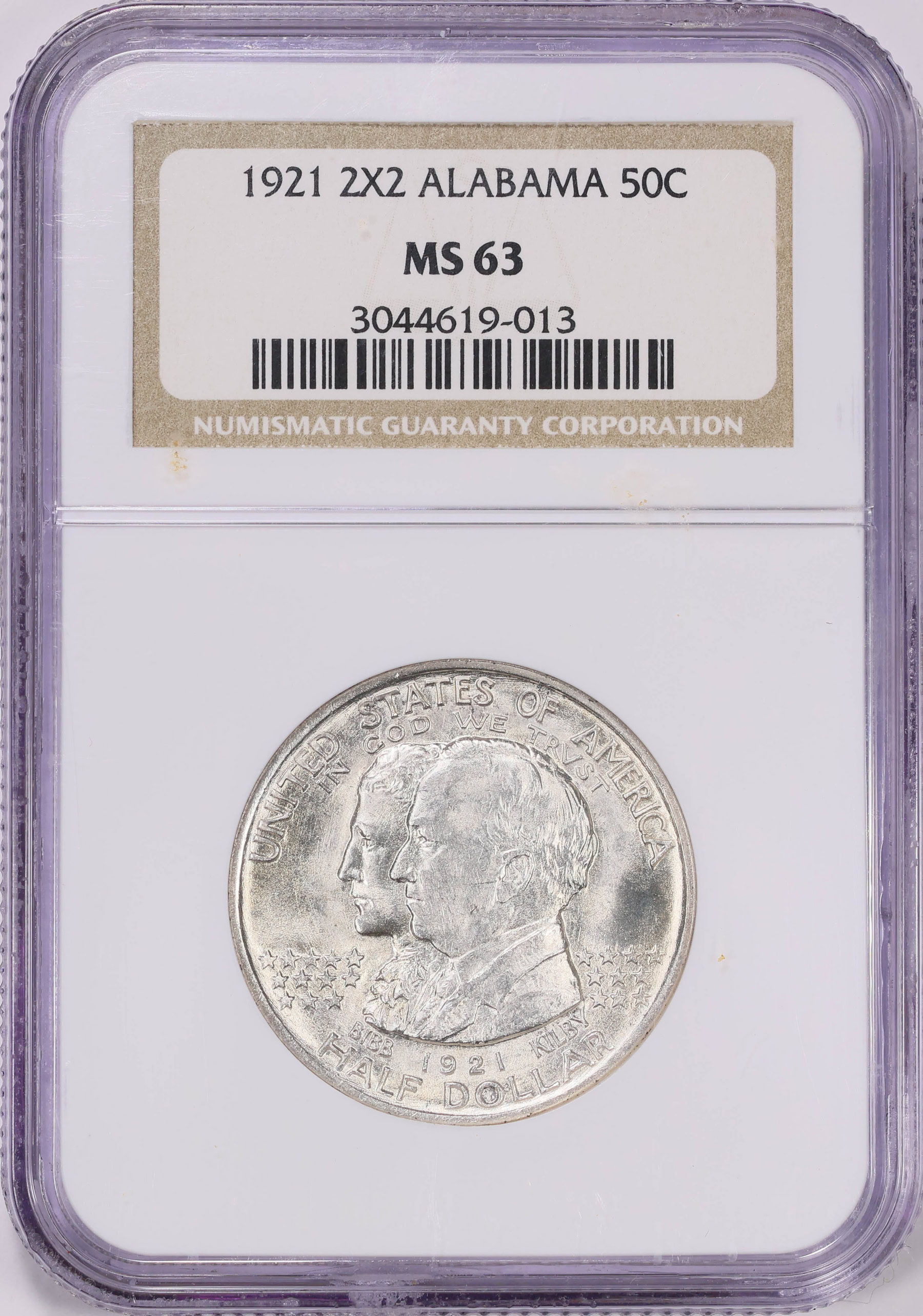 1921 Alabama Centennial Half Dollar 2x2 NGC MS-63 (Item 1851208 ...