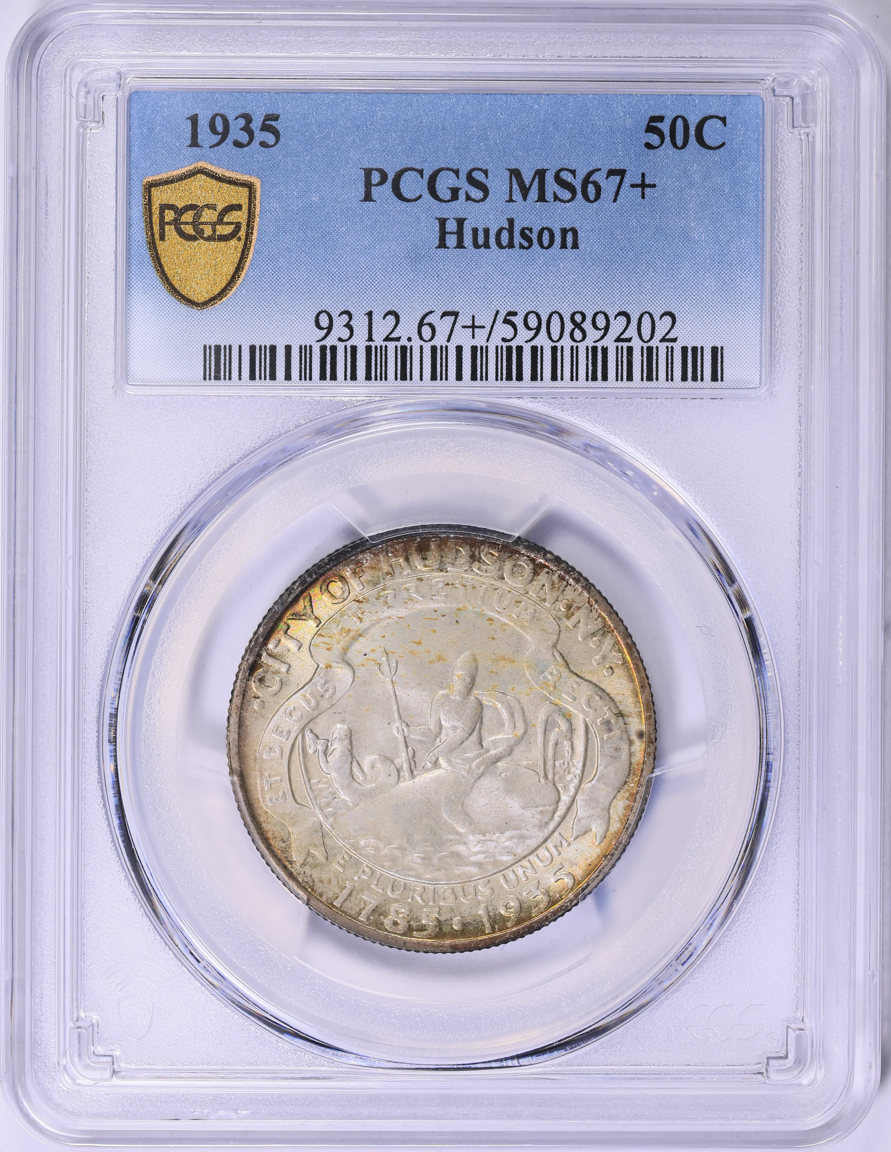 1935 Hudson, New York, Sesquicentennial Half Dollar PCGS MS-67+ (Toned ...
