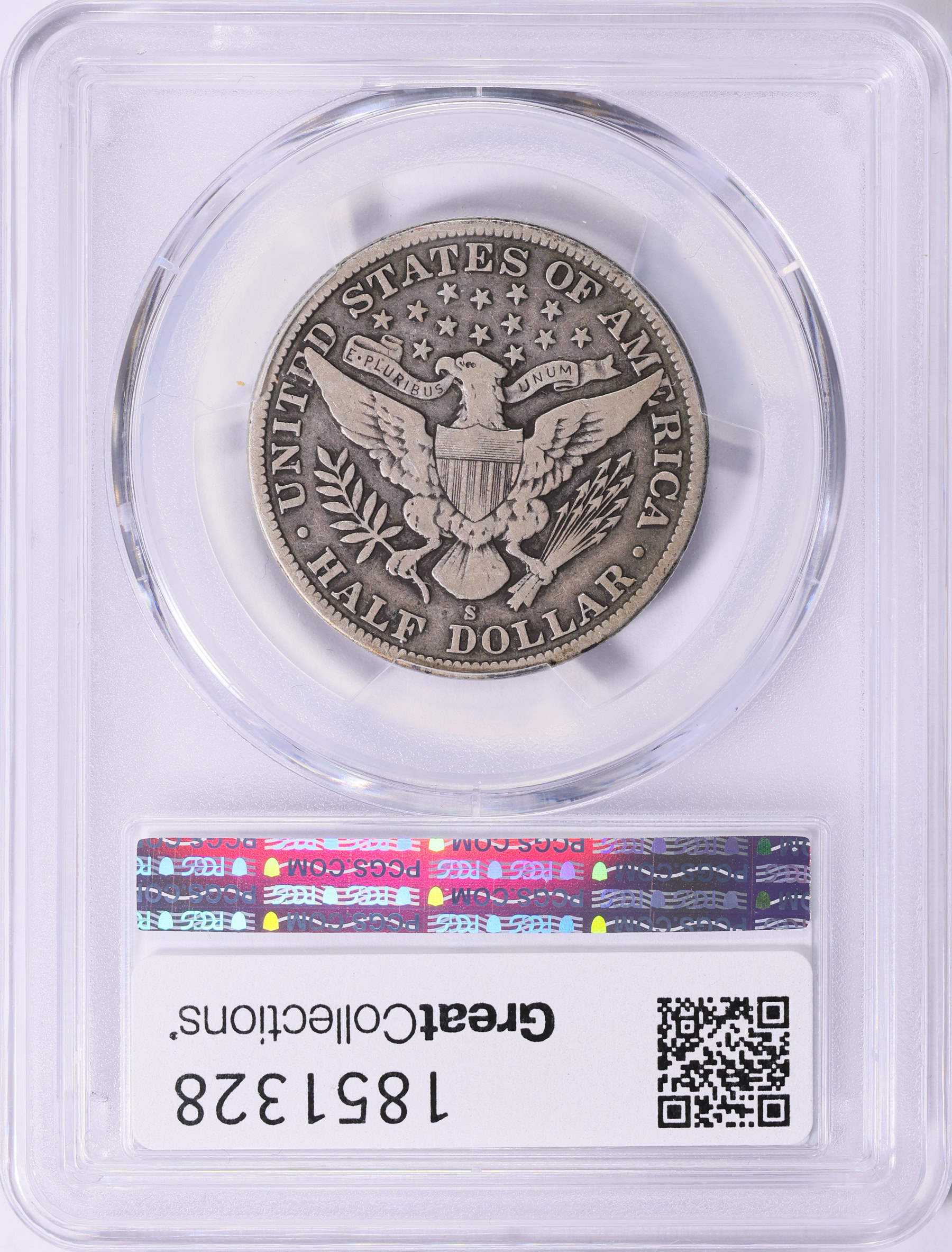 1911-S Barber Half Dollar PCGS F-15 (Item 1851328) | GreatCollections Coin Auctions