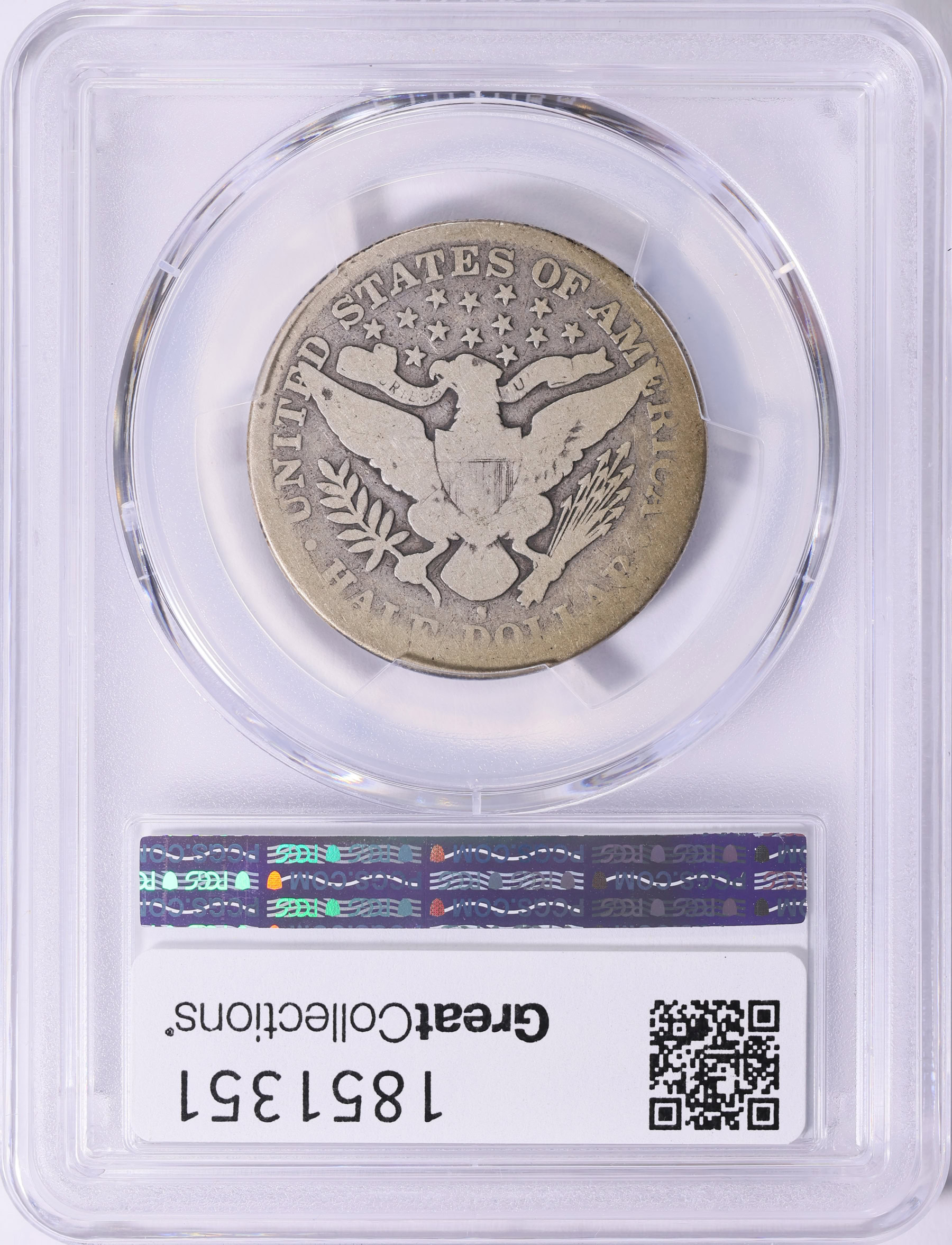 1892-S Barber Half Dollar PCGS G-04 (Item 1851351) | GreatCollections Coin Auctions