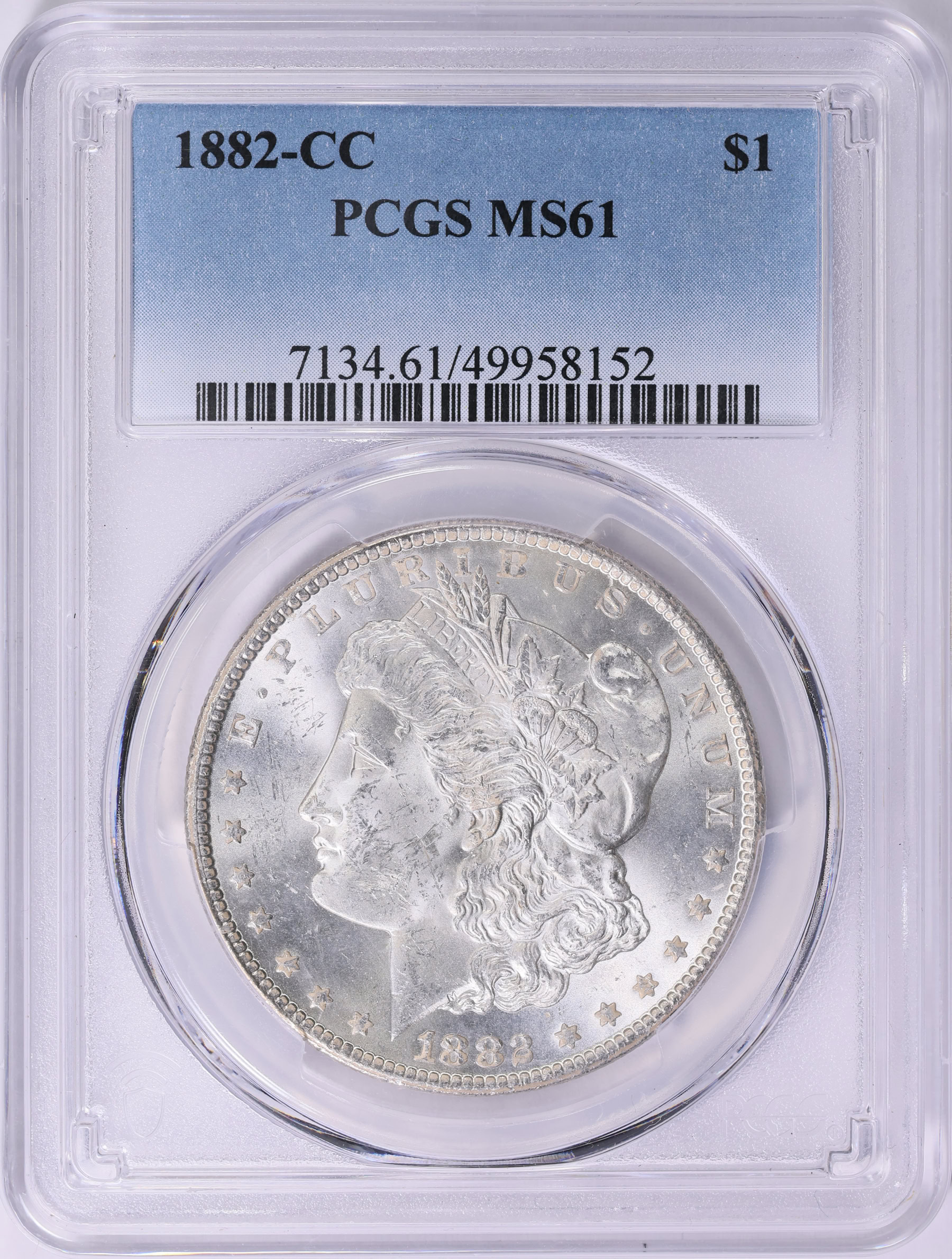 1882-CC Morgan Silver Dollar PCGS MS-61 (Item 1851395) | GreatCollections Coin Auctions