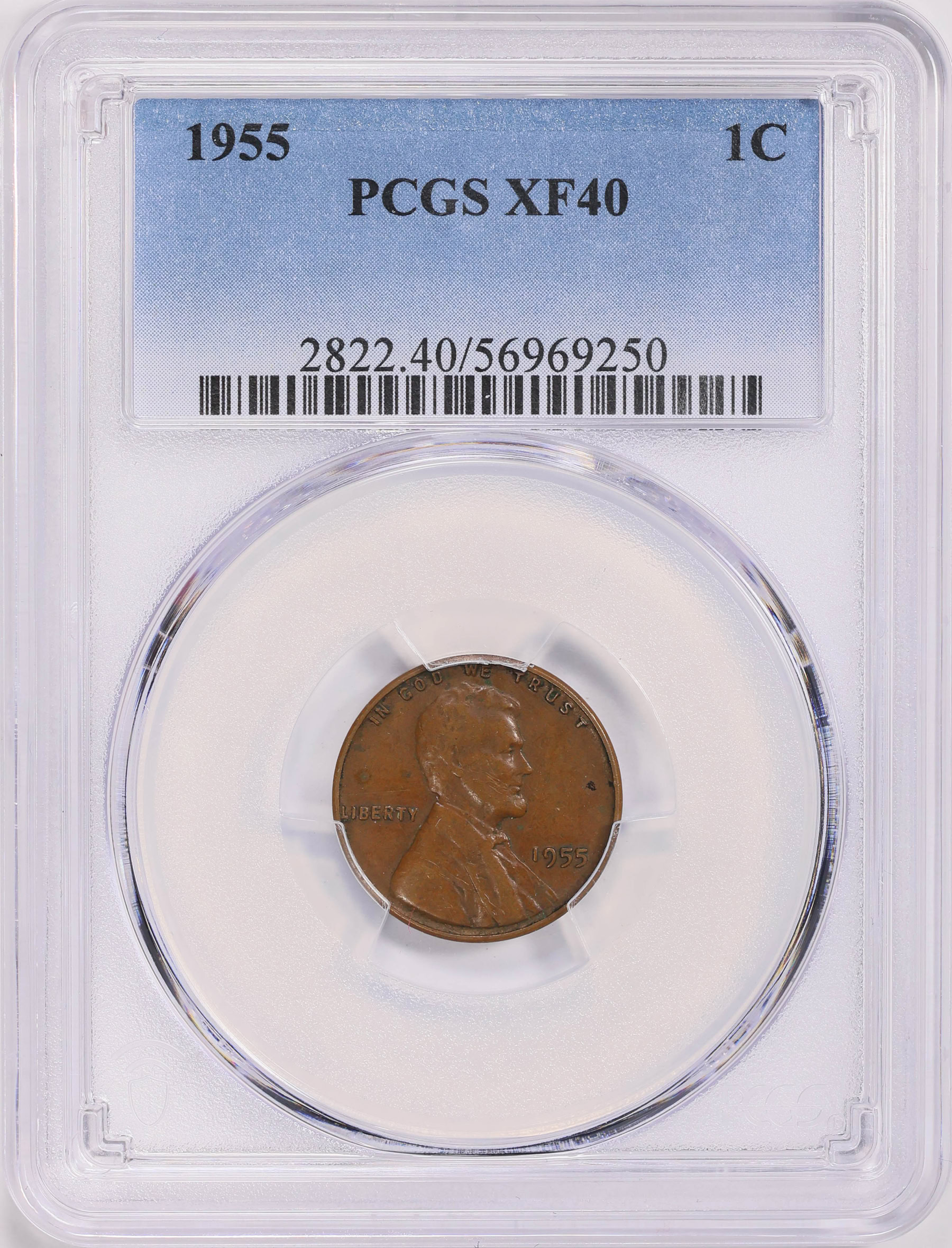 1955 Lincoln Cent PCGS XF-40 BN (Item 1851445) | GreatCollections Coin ...