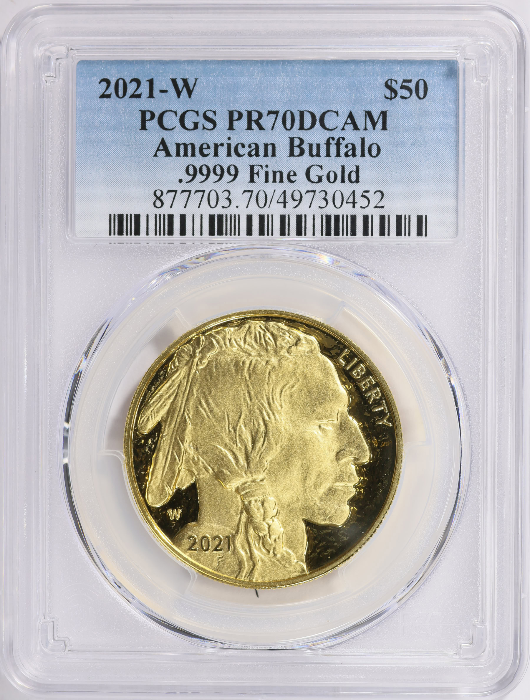 2021-W $50 One-Ounce Gold American Buffalo PCGS Proof-70 DCAM (Item 1851449) | GreatCollections ...