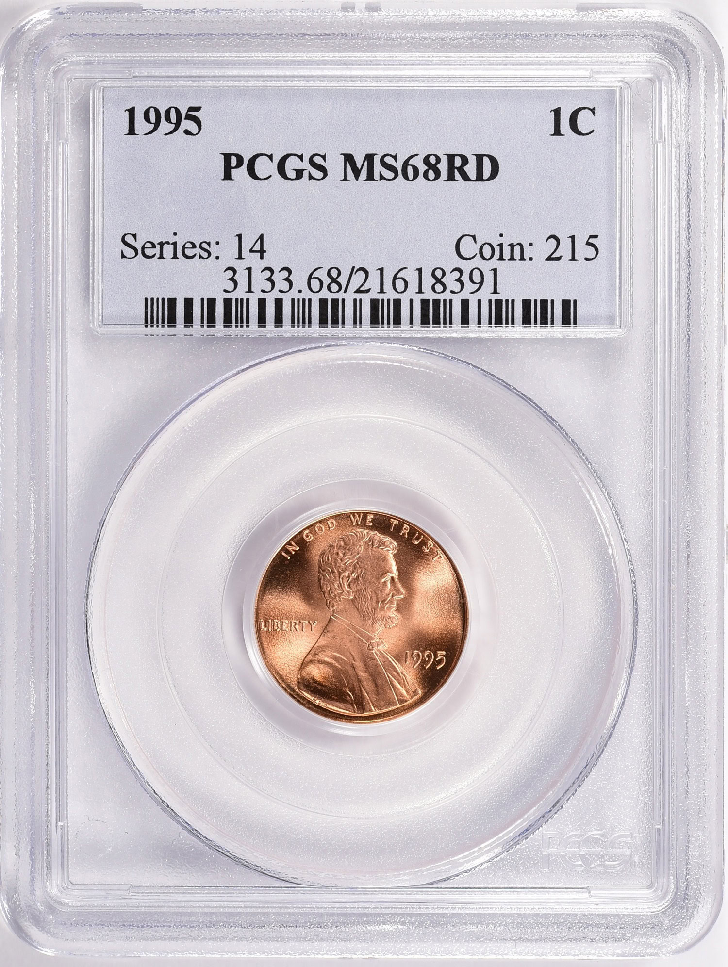 1995 Lincoln Cent PCGS MS-68 RD (Item 1851491) | GreatCollections Coin ...