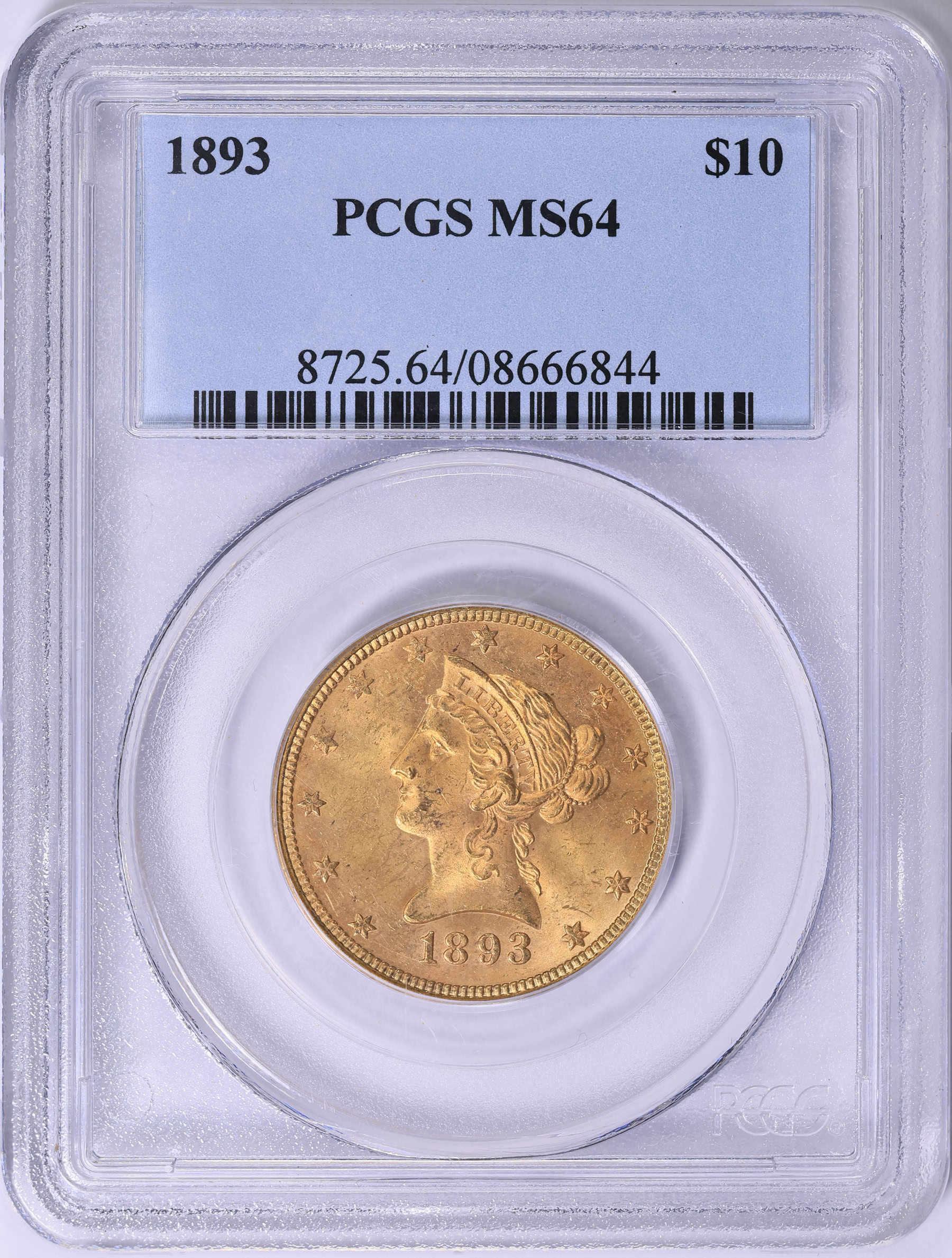 1893 Liberty Gold Eagle PCGS MS-64 (Item 1851504) | GreatCollections ...