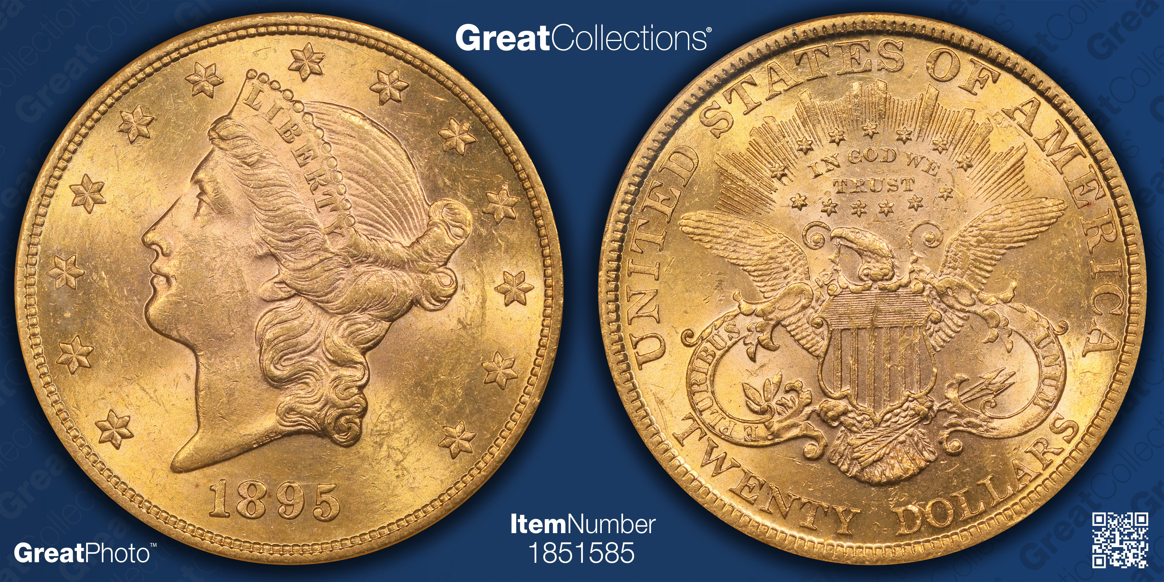 1895 Liberty Gold Double Eagle ANACS MS-61 OH (Item 1851585 ...