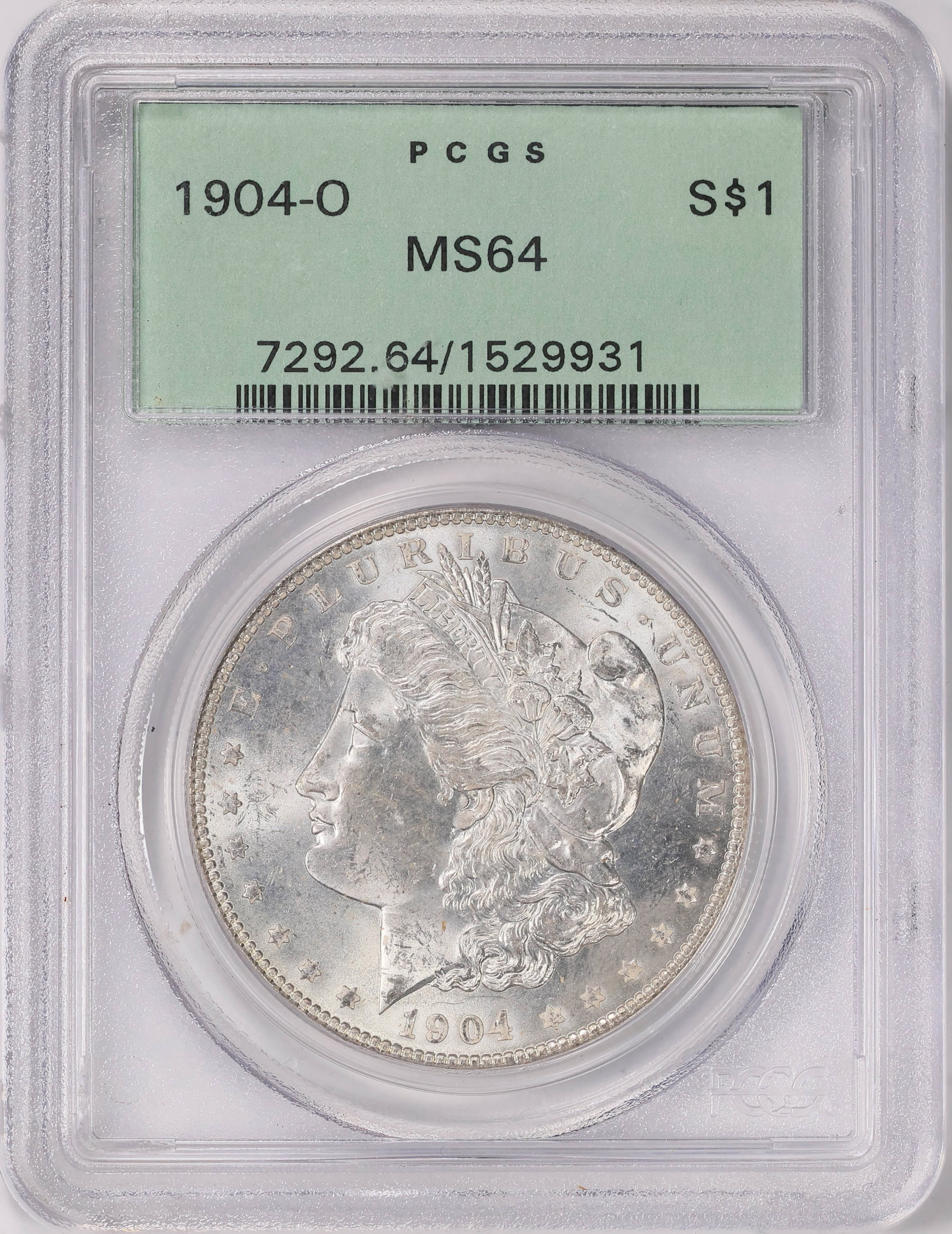 1904-O Morgan Silver Dollar PCGS MS-64 OGH (Item 1851720) | GreatCollections Coin Auctions