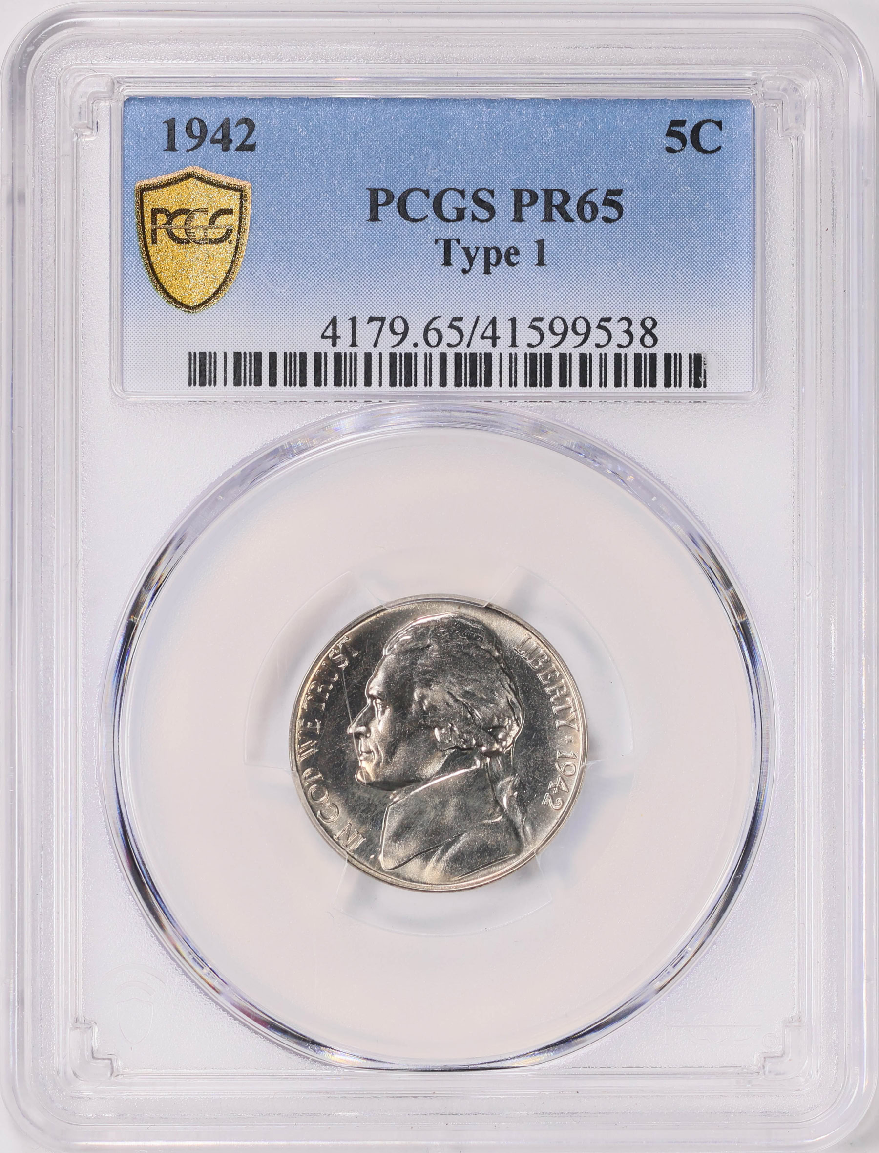 1942 Jefferson Nickel Type 1 PCGS Proof-65 (Item 1851723) | GreatCollections Coin Auctions