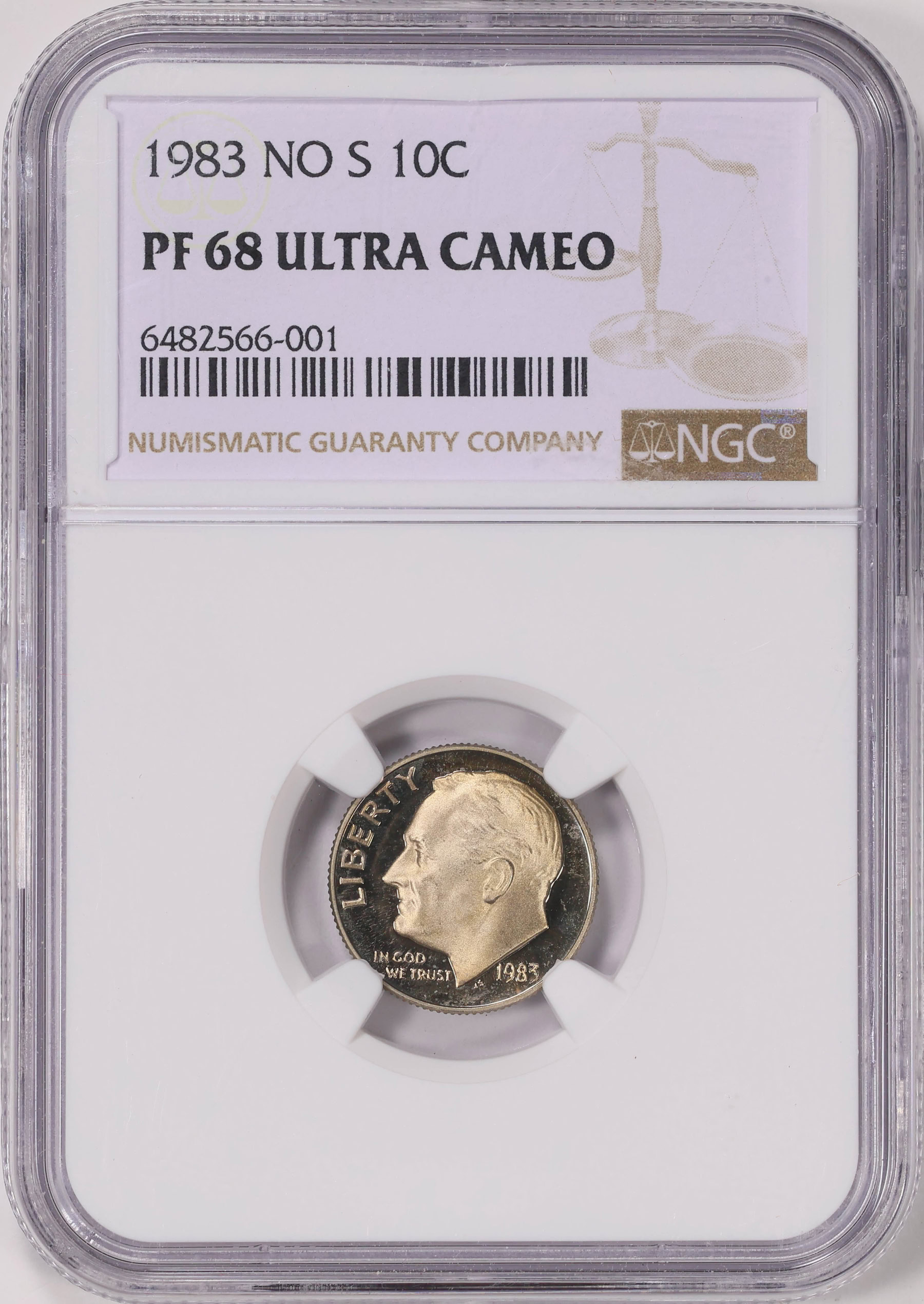1983 Roosevelt Dime No S NGC Proof-68 UC (Item 1851733 ...