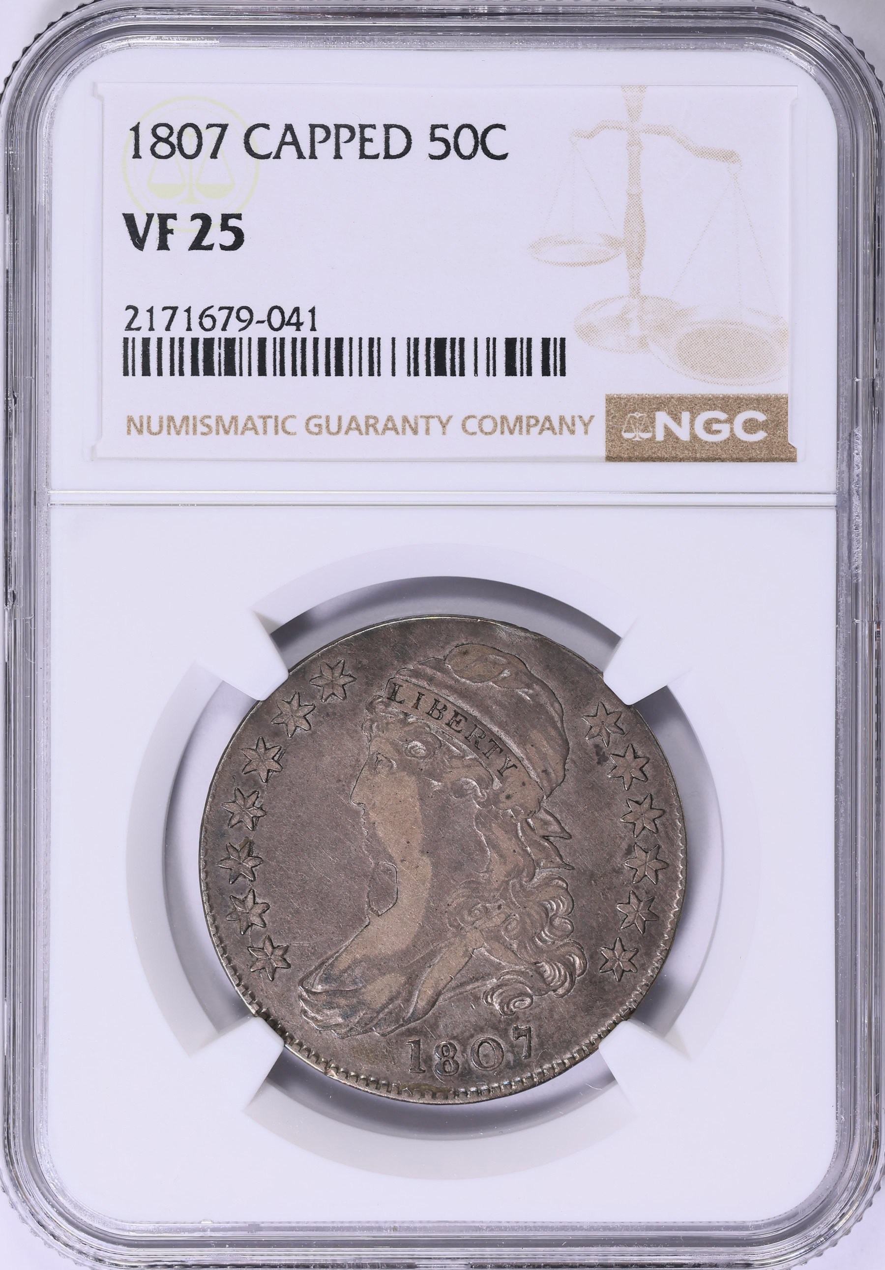 1807 Capped Bust Half Dollar NGC VF-25 (Toned) (Item 1851822) | GreatCollections Coin Auctions