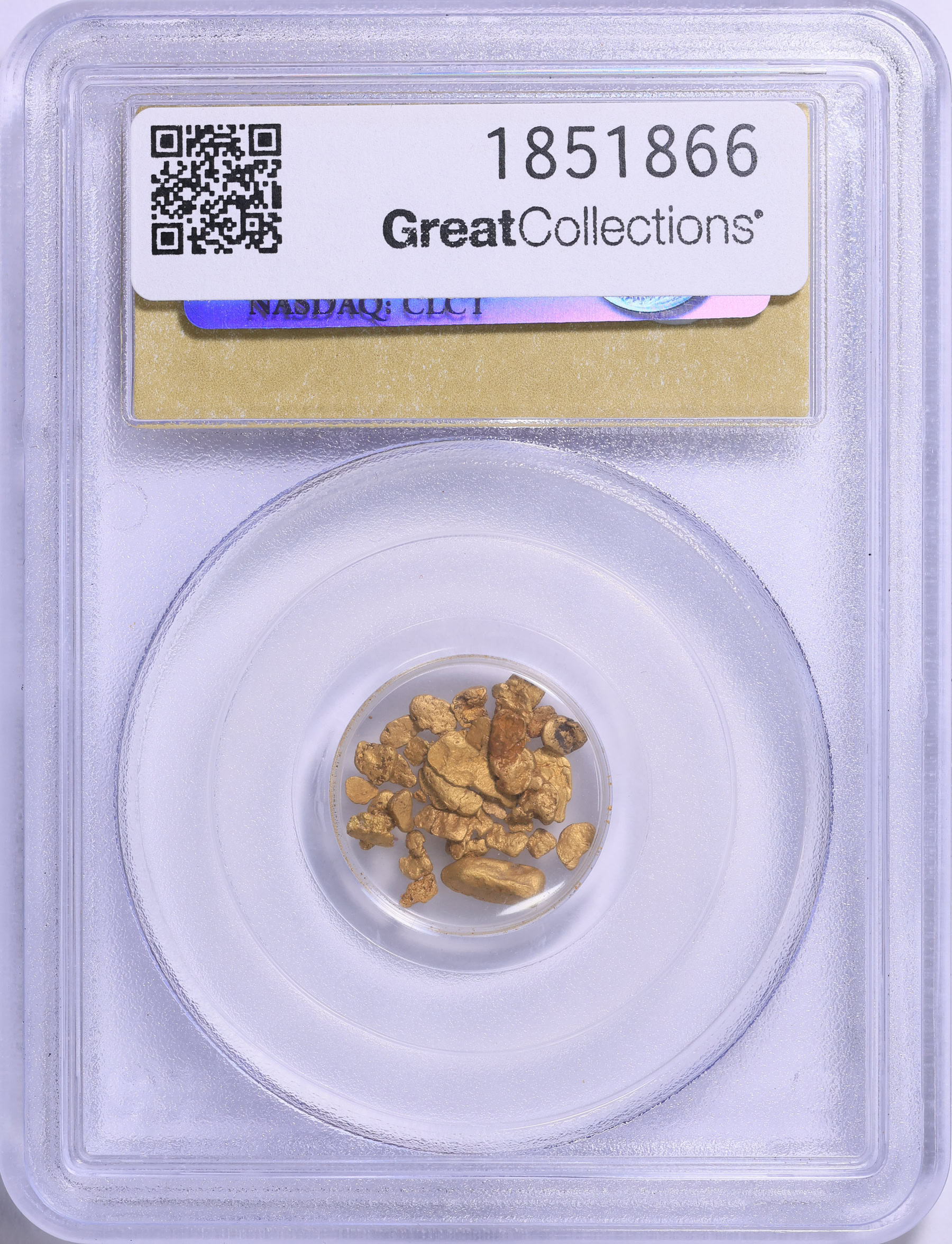 California Gold Sacramento Assayer Hoard Gold Dust 1.5 Grams PCGS ...