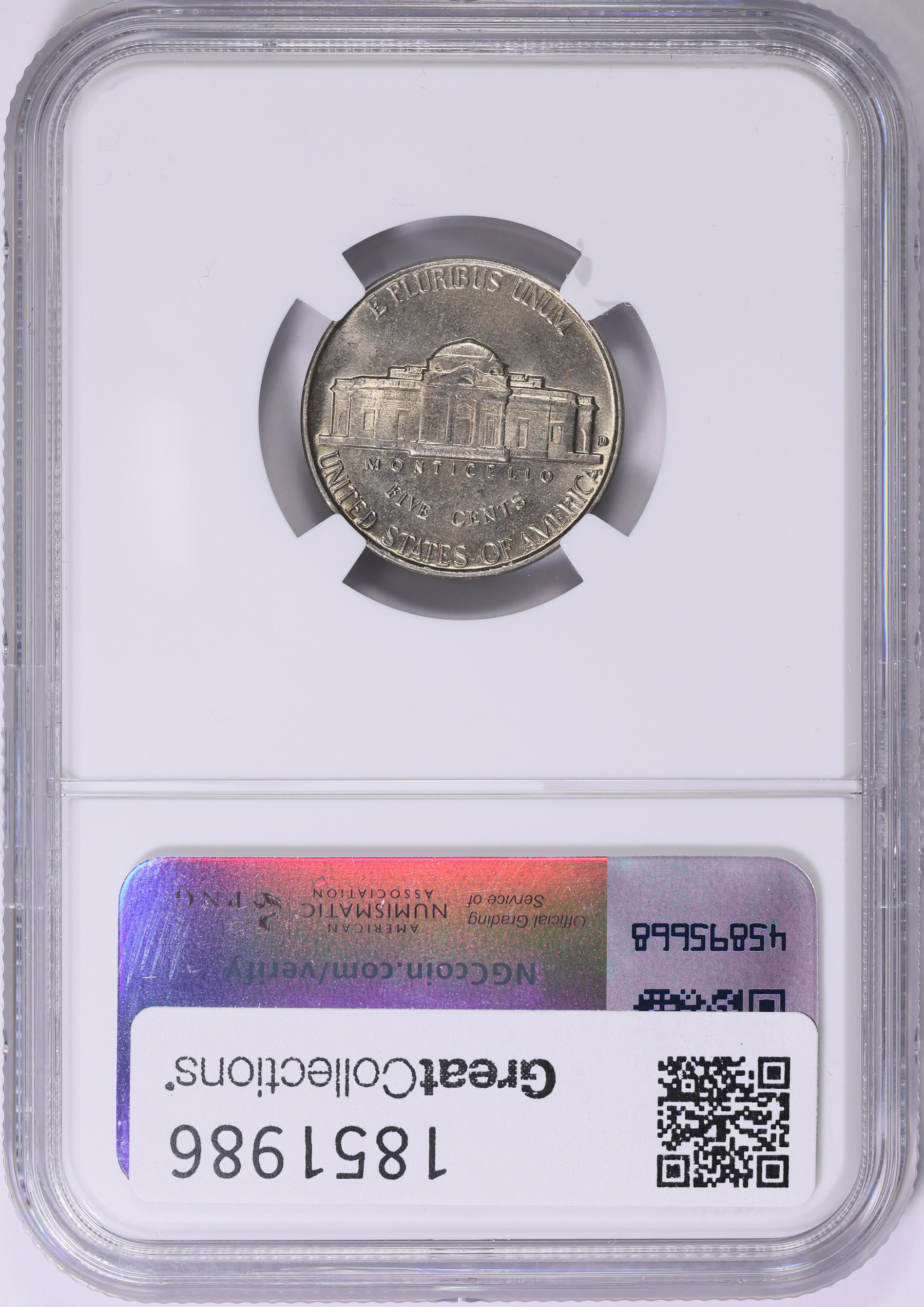1954-D Jefferson Nickel NGC MS-66 (Item 1851986) | GreatCollections Coin Auctions