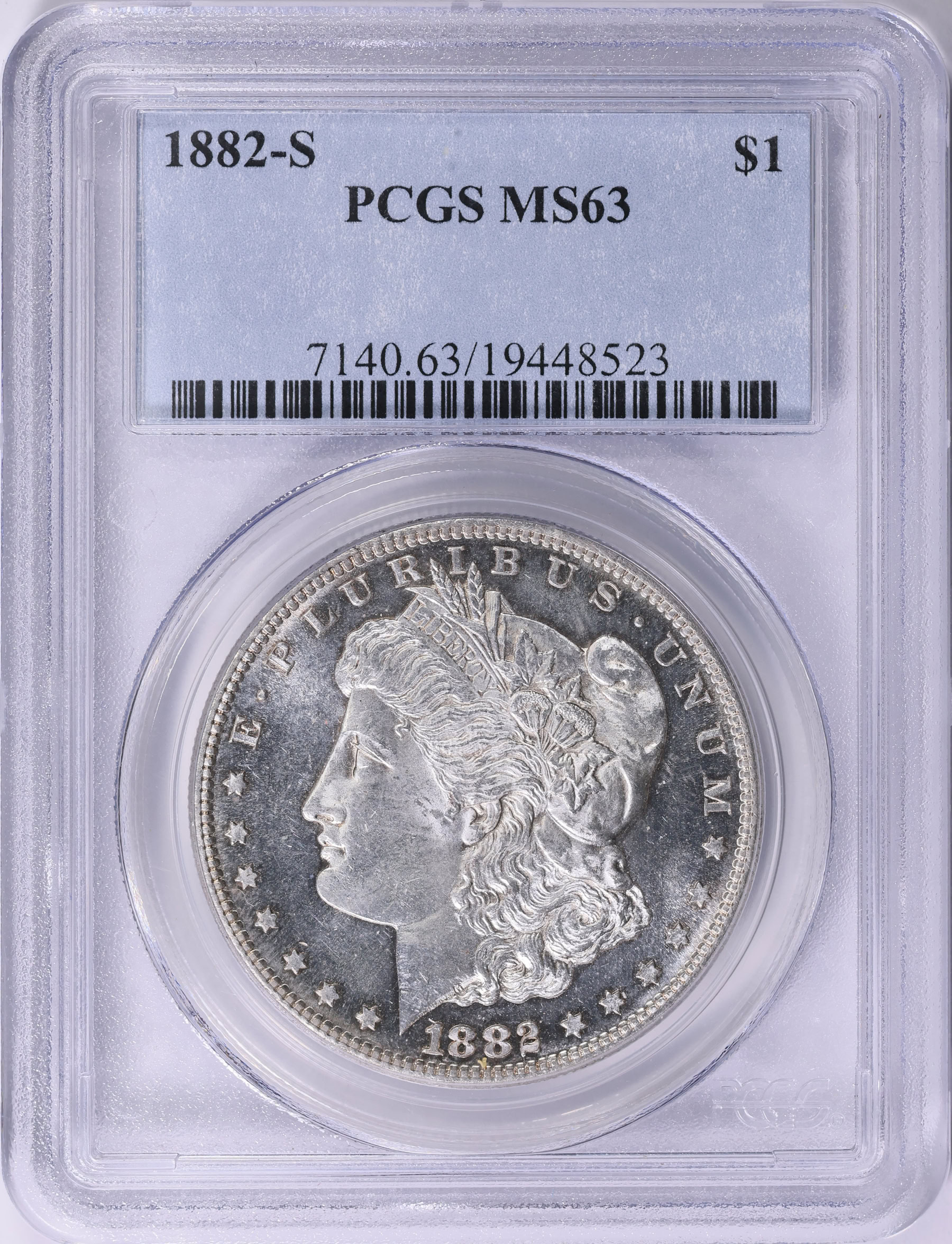 1882-S Morgan Silver Dollar PCGS MS-63 (Item 1852066) | GreatCollections Coin Auctions