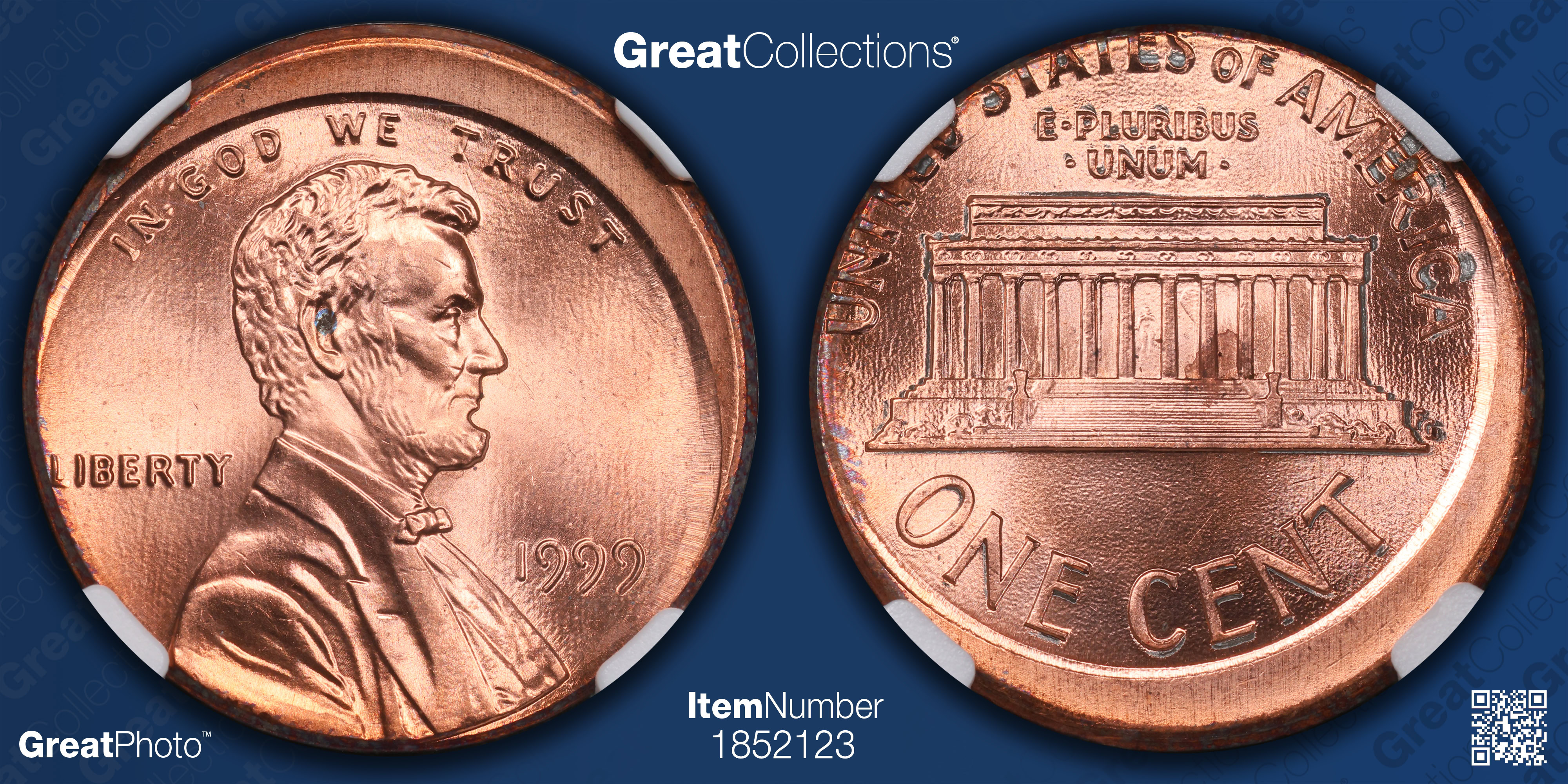 Mint Error 1999 Lincoln Cent Wide AM FS-901 Struck 10% Off Center NGC ...