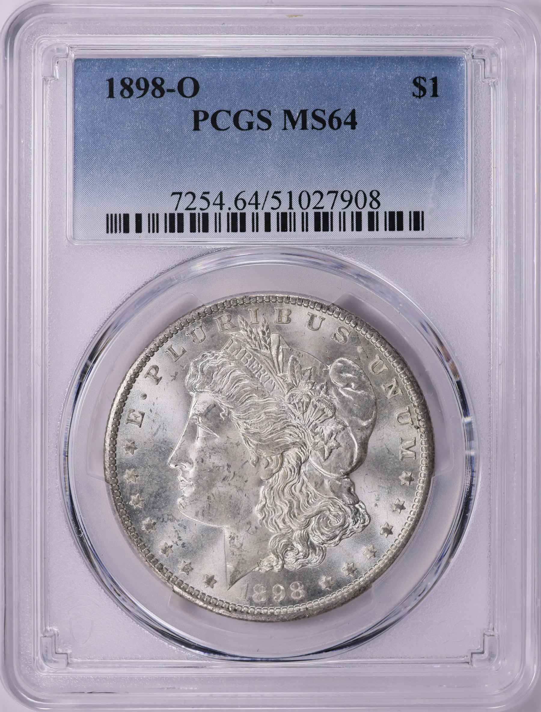 1898-O Morgan Silver Dollar PCGS MS-64 (Item 1852144) | GreatCollections Coin Auctions