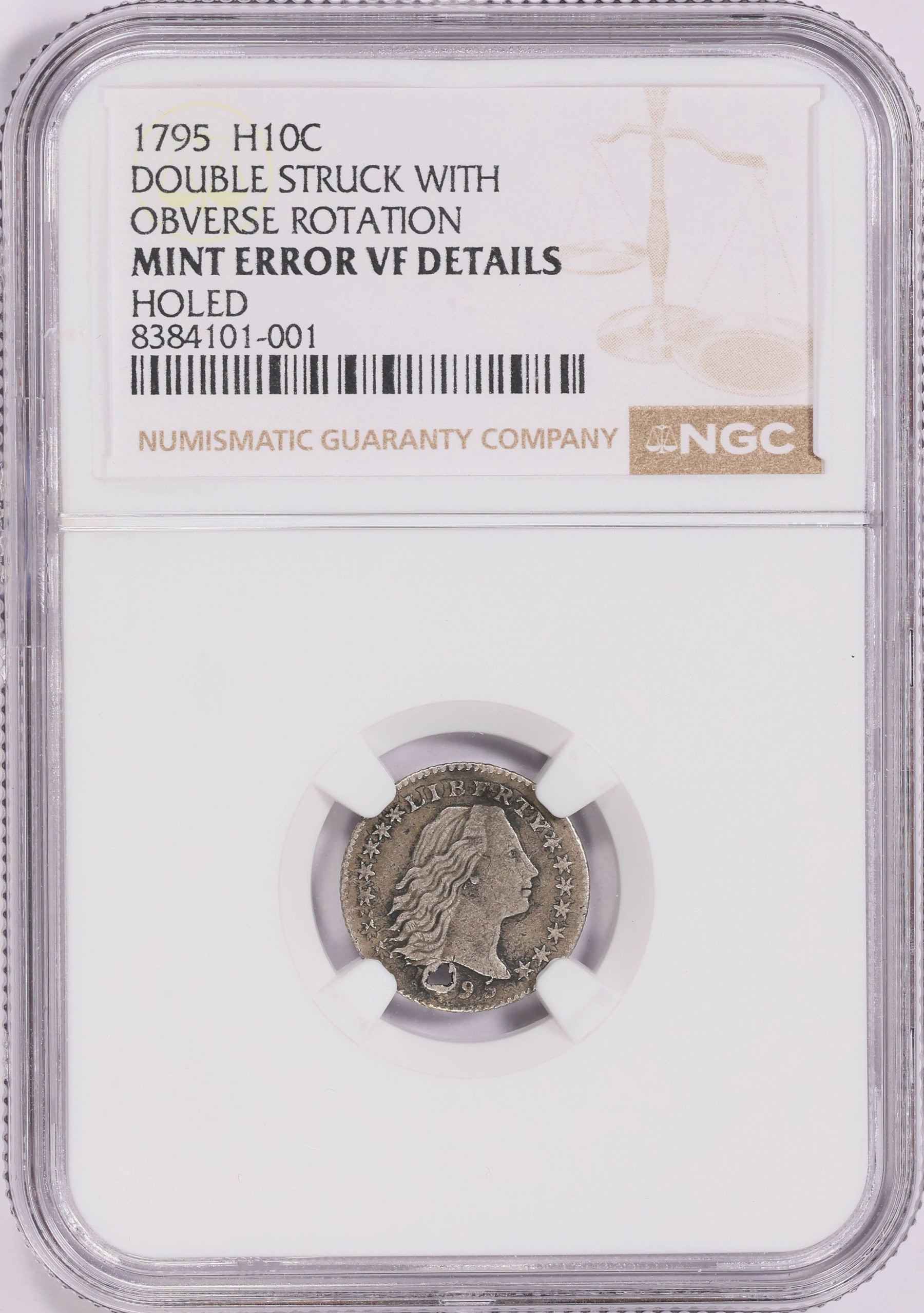 Mint Error 1795 Flowing Hair Half Dime Double Struck with Obverse ...