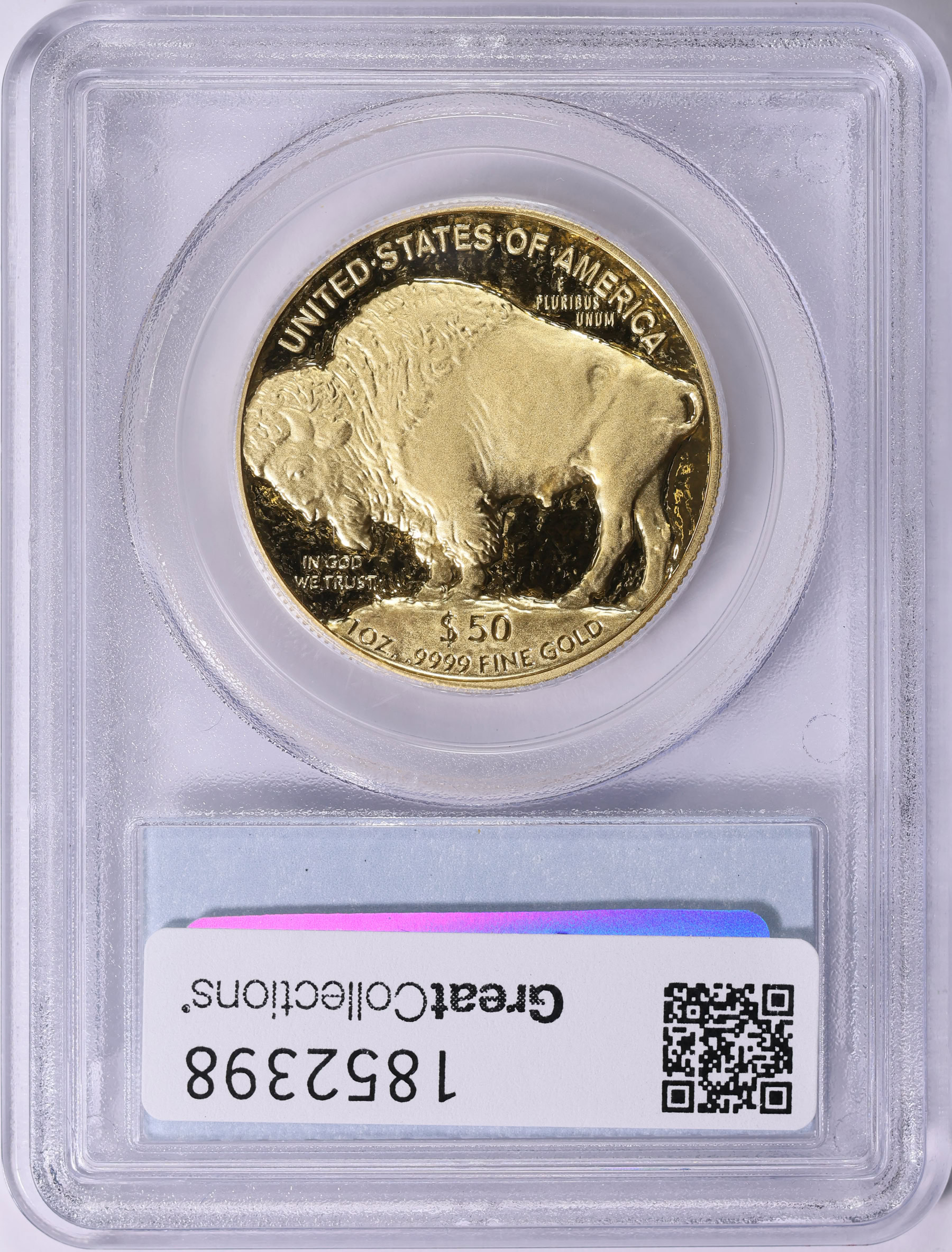 2007-W $50 One-Ounce Gold American Buffalo PCGS Proof-70 DCAM (Item 1852398) | GreatCollections ...