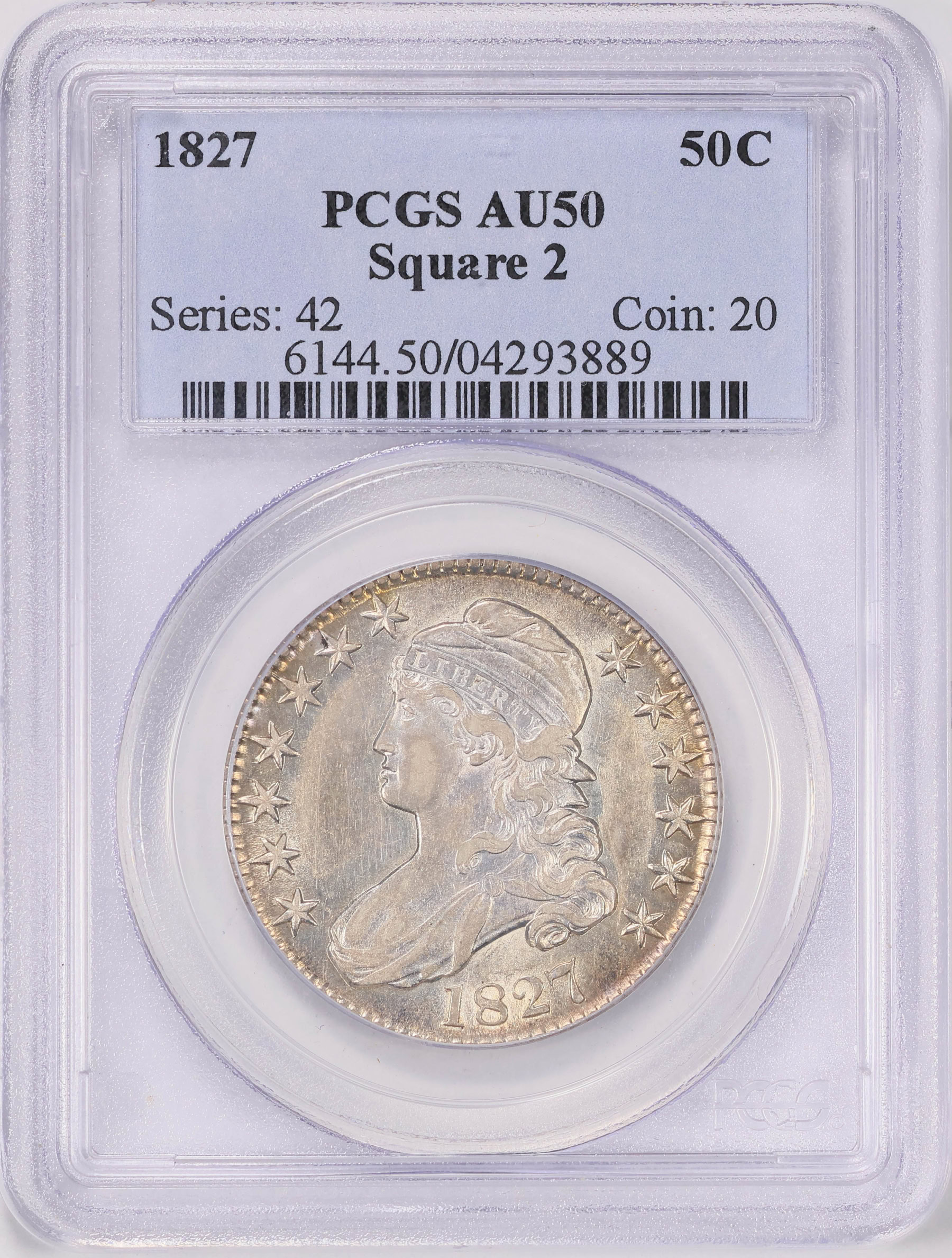 1827 Capped Bust Half Dollar Square Base 2 PCGS AU-50 (Item 1852404 ...