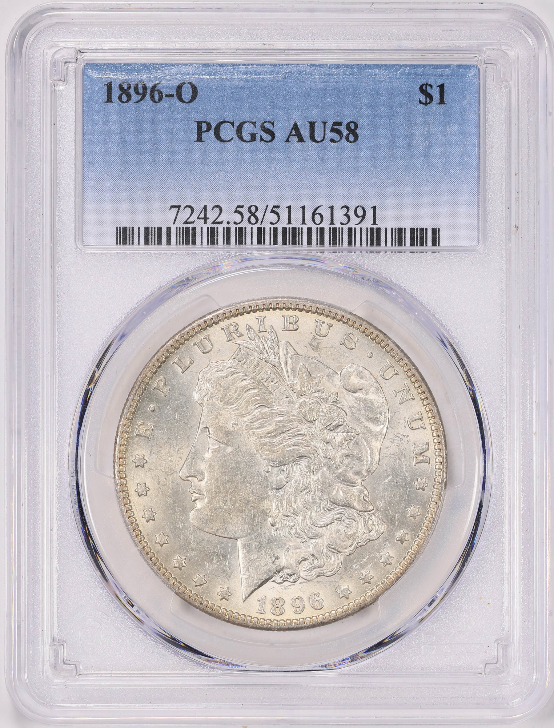1896-O Morgan Silver Dollar PCGS AU-58 (Item 1852417) | GreatCollections Coin Auctions