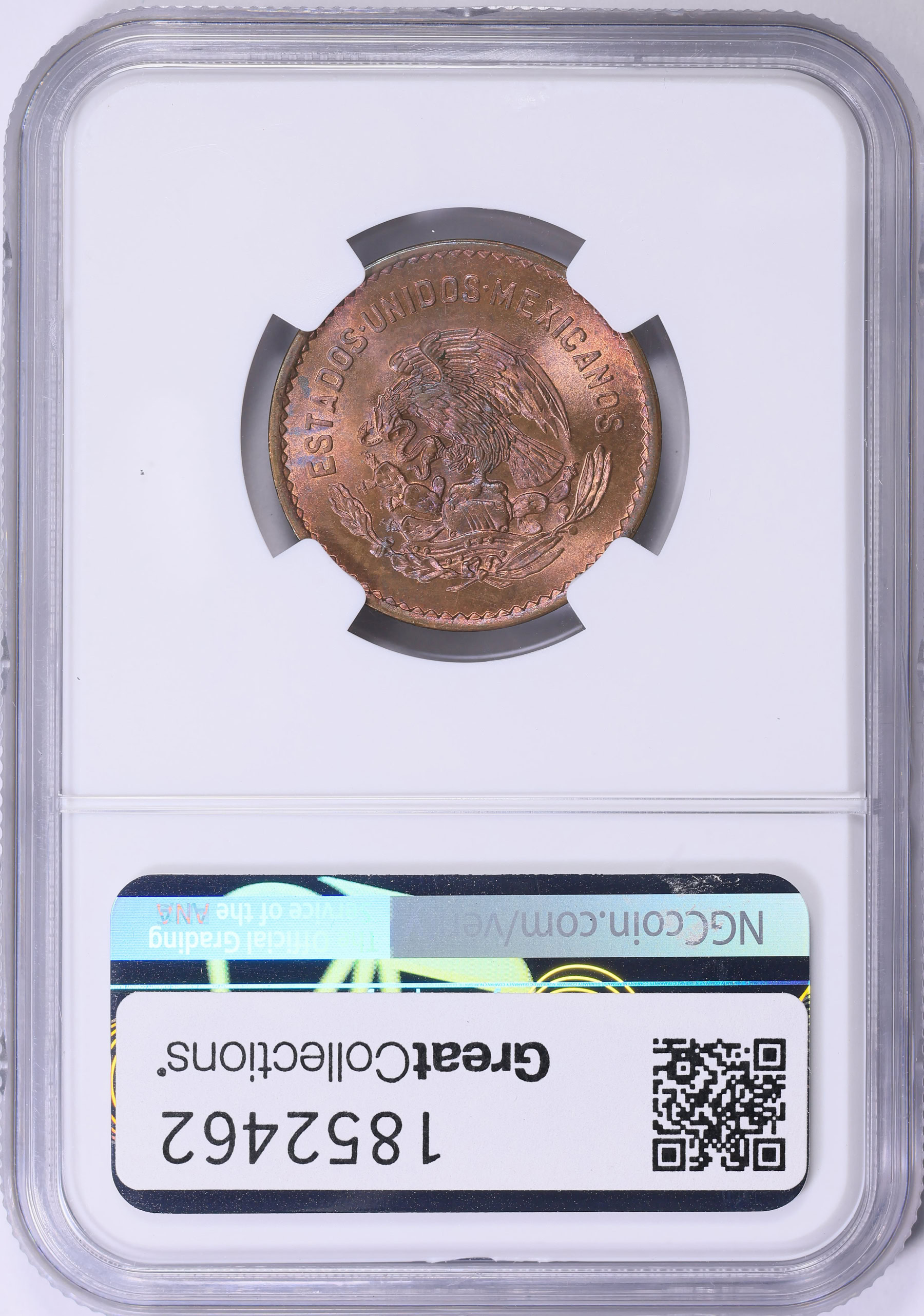 Mexico 1953-Mo 5 Centavos KM-424 NGC MS-65 BN (Item 1852462 ...