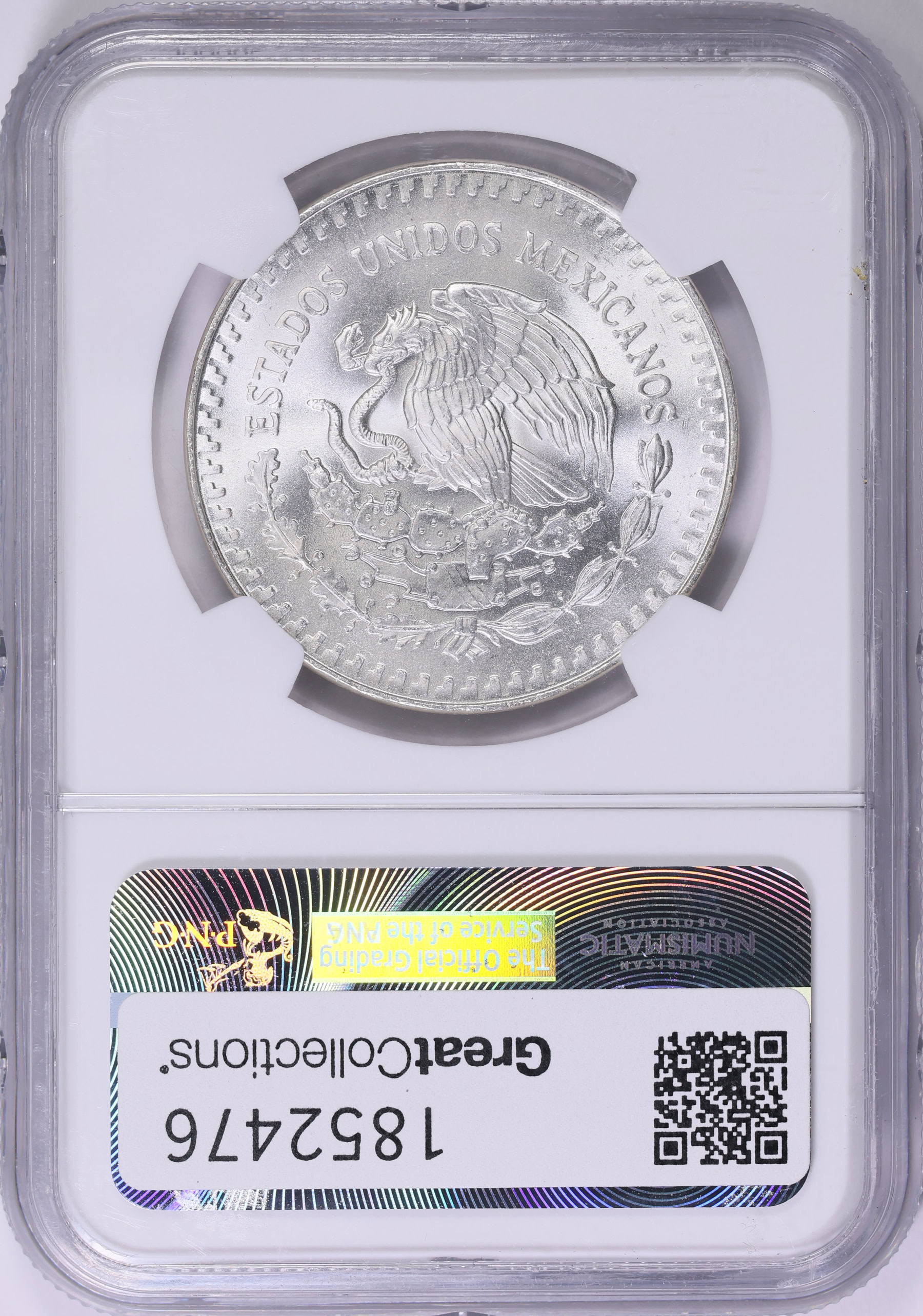 Mexico 1988-Mo Silver Onza Libertad Doubled Die Reverse #1 KM-494.1 NGC MS-64 | NGC Cert ...