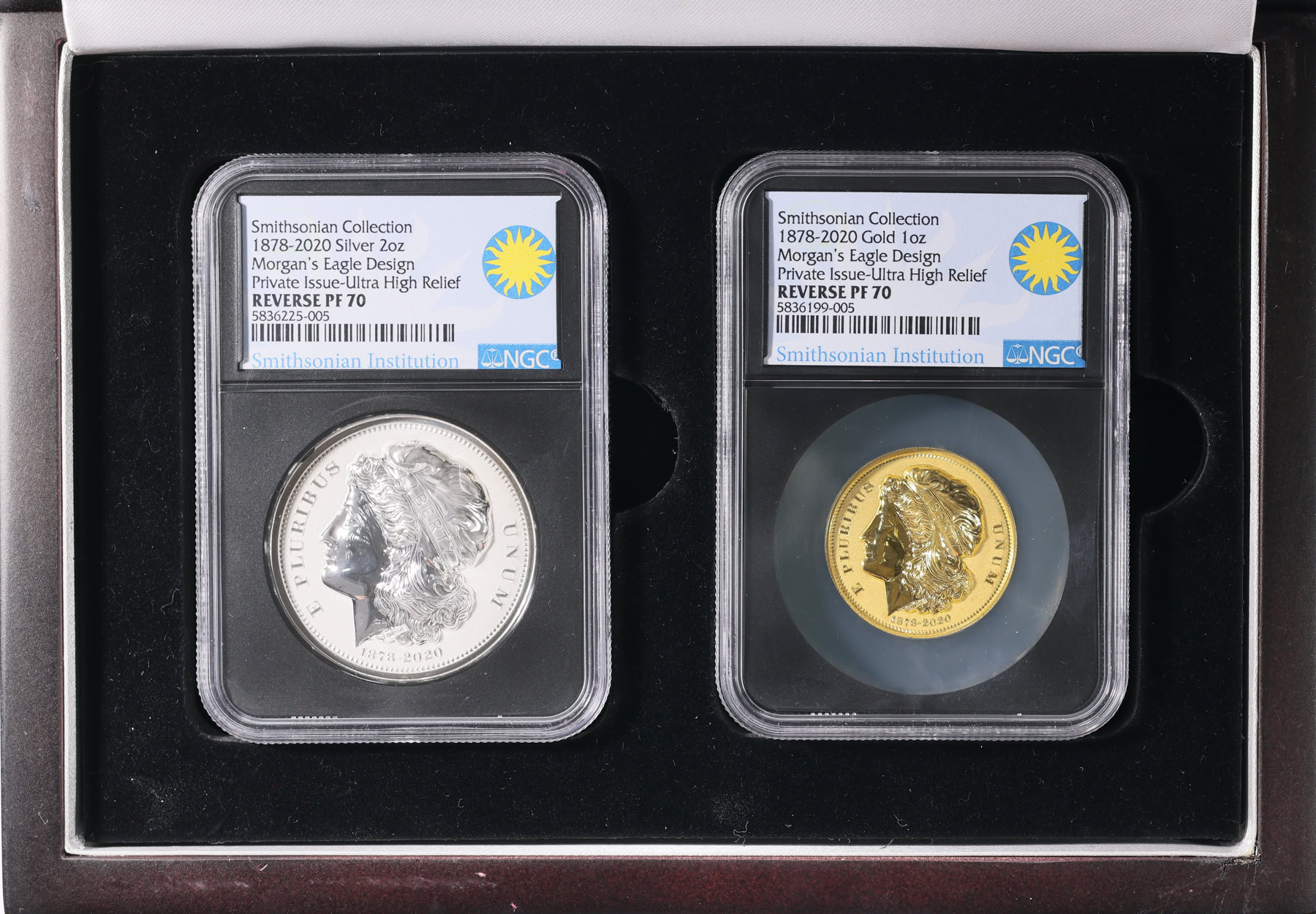 2020 Gold 1oz. & Silver 2oz. Smithsonian Collection Morgan's Eagle ...