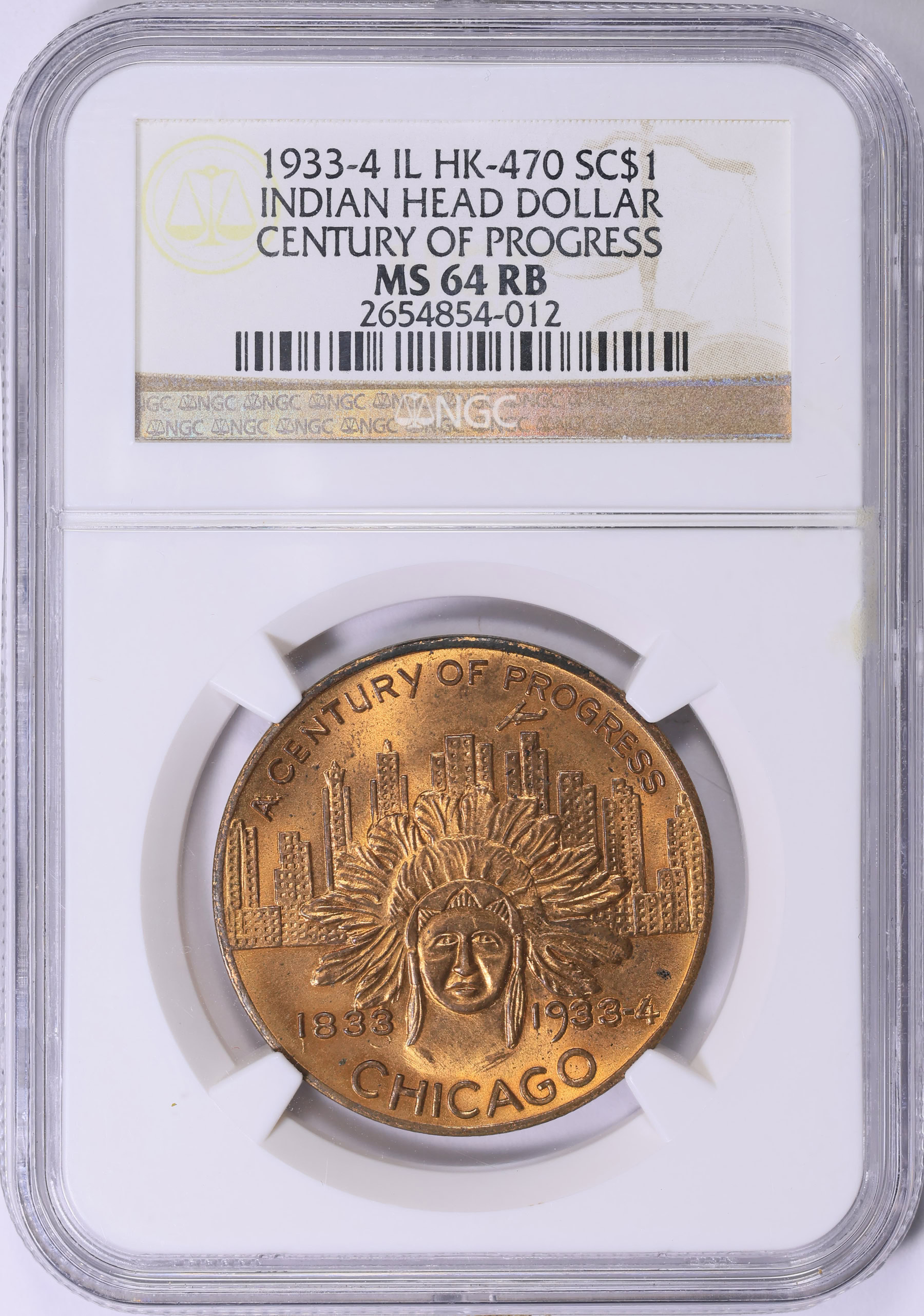 1933-34 Century Of Progress Exposition Indian Head Dollar So-Called ...