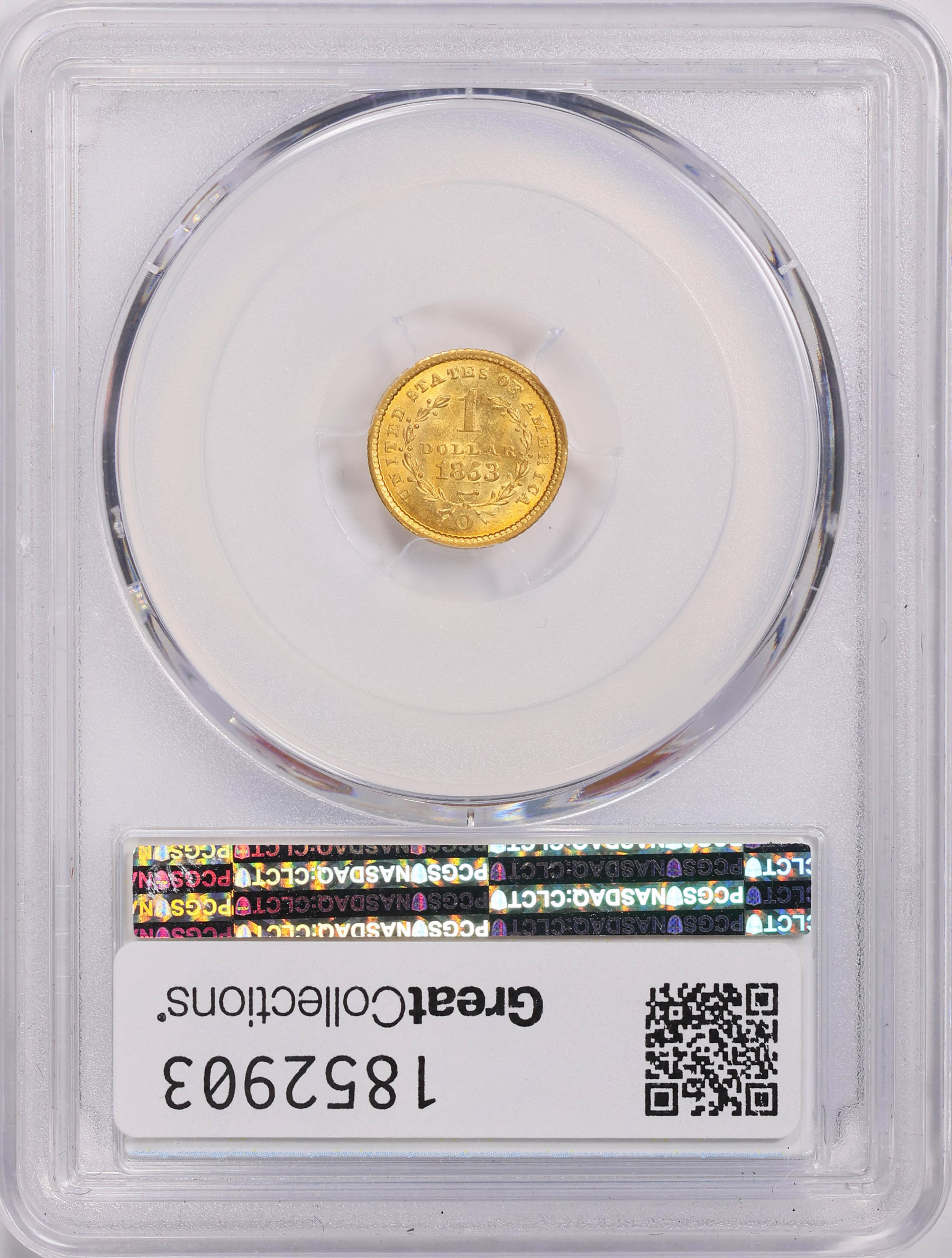 1853-O Liberty Gold Dollar PCGS MS-64 (D.L. Hansen Collection) (Item ...