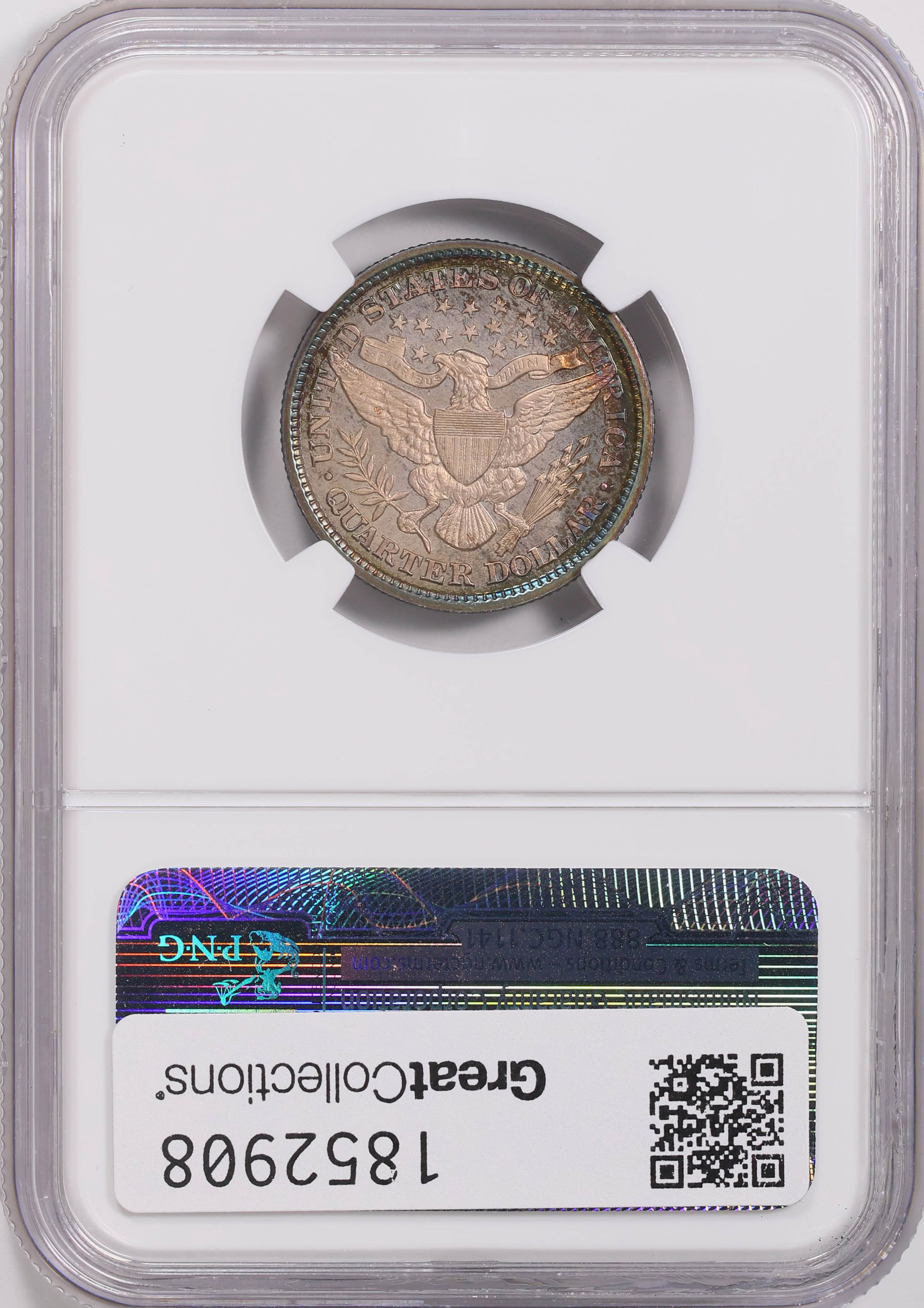 1899 Barber Quarter NGC Proof-68 (Toned) (Eric P. Newman Collection ...