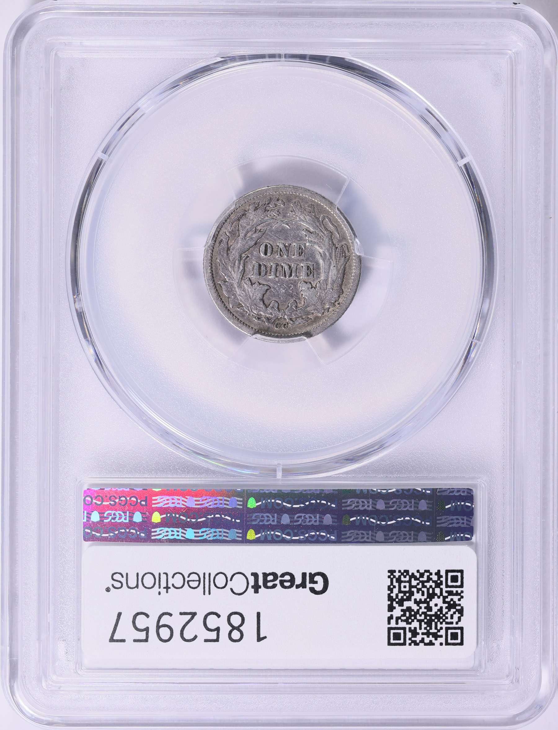 1877-CC Seated Liberty Dime PCGS Genuine VF Details (Item 1852957) | GreatCollections Coin Auctions