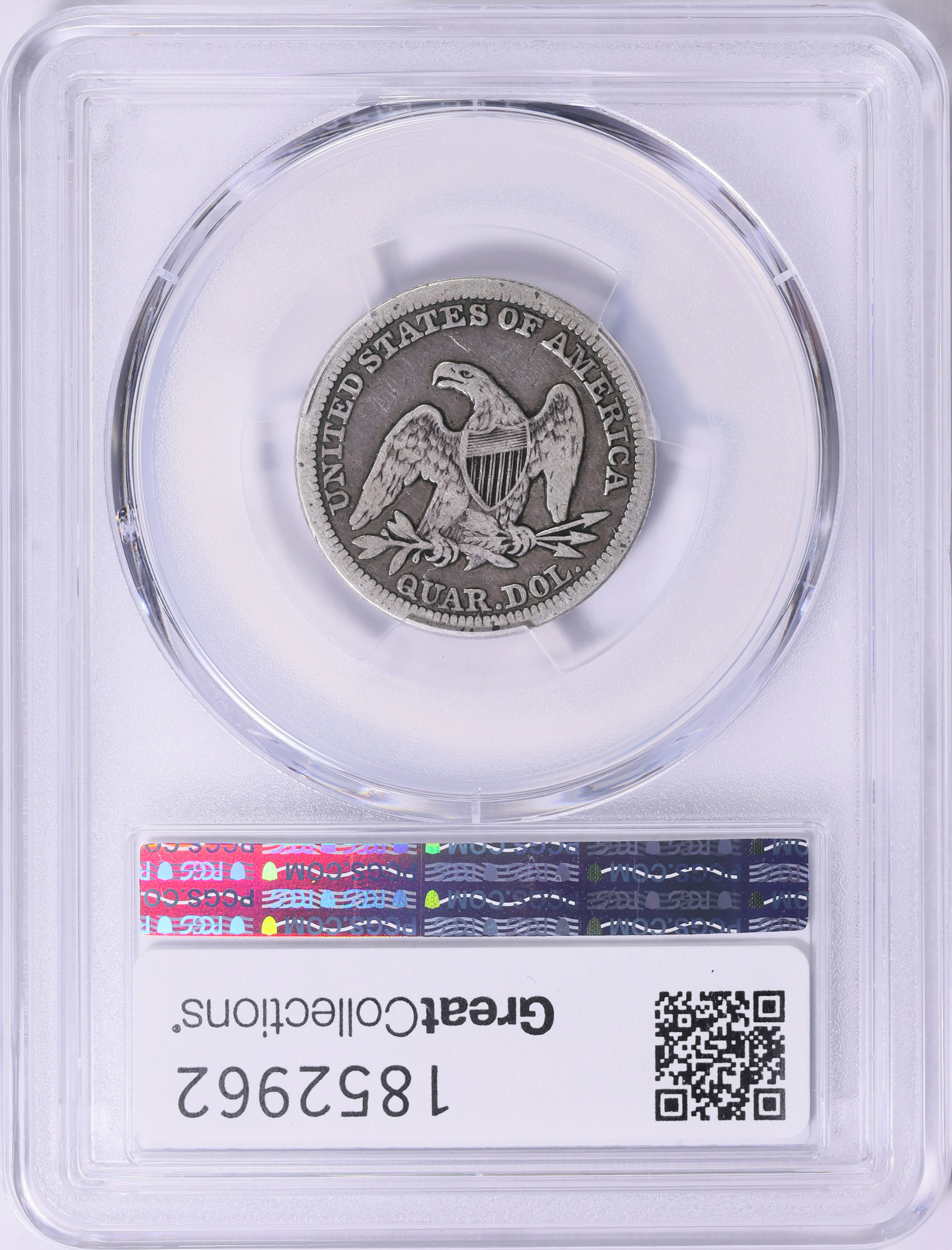 1849 Seated Liberty Quarter PCGS F-12 (Item 1852962) | GreatCollections Coin Auctions