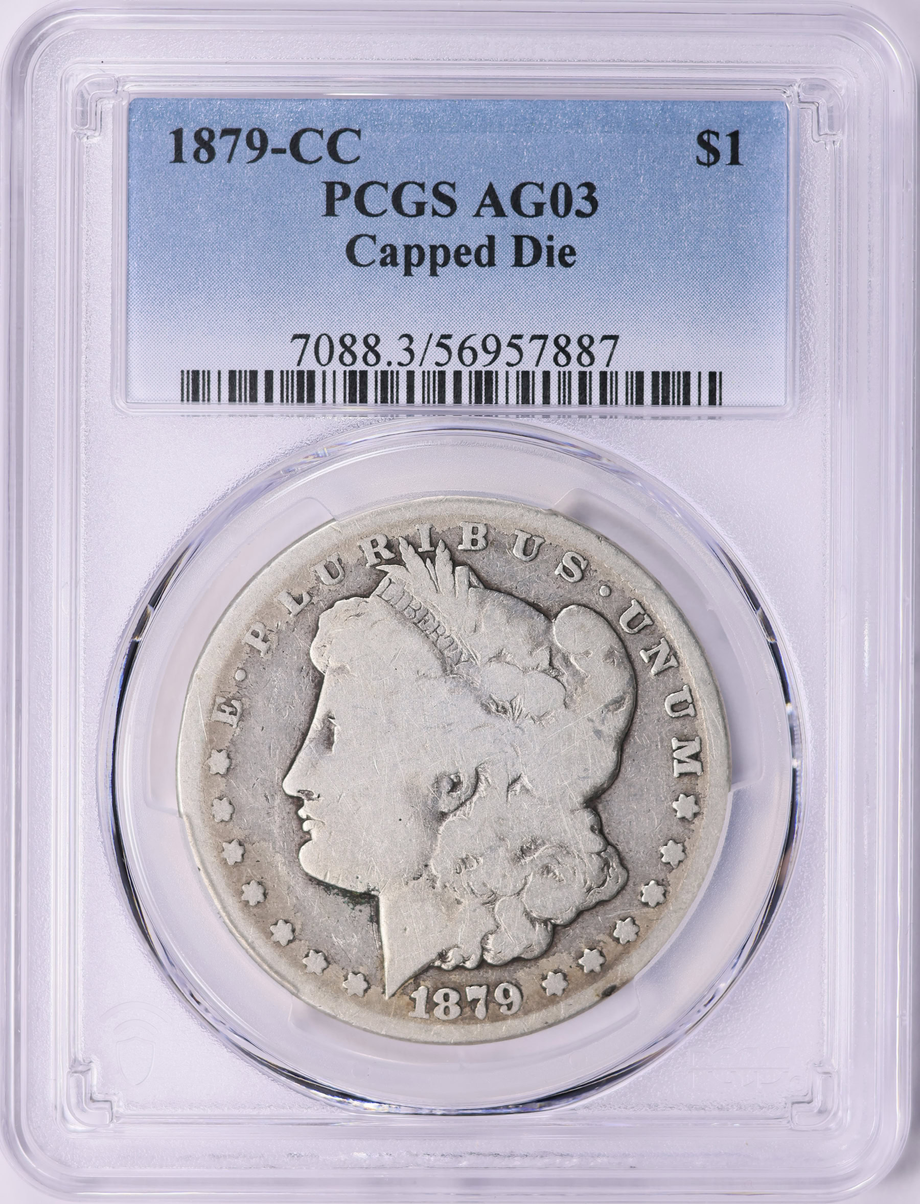 1879-CC Morgan Silver Dollar Capped Die PCGS AG-03 (Item 1852968 ...