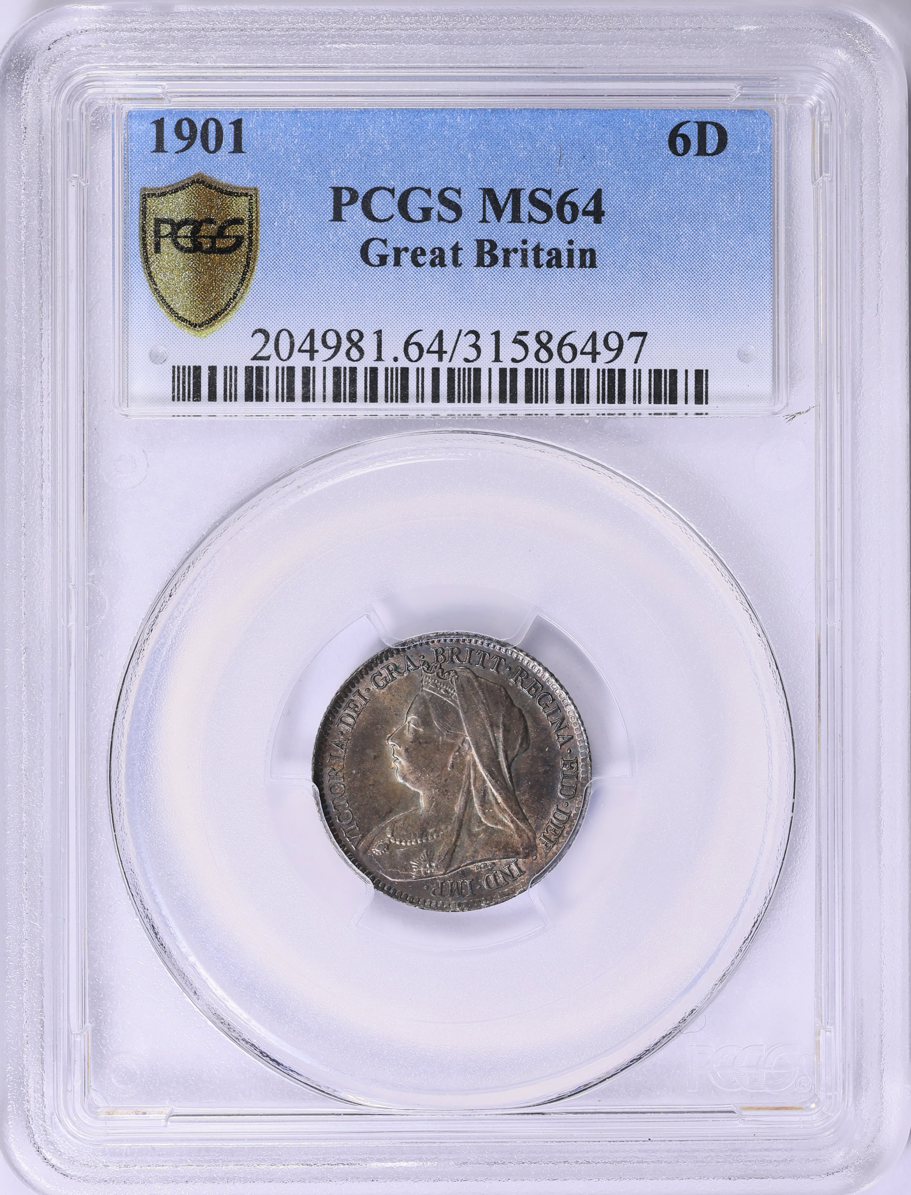 Great Britain 1901 Silver 6 Pence KM-779 PCGS MS-64 (Item 1853018 ...