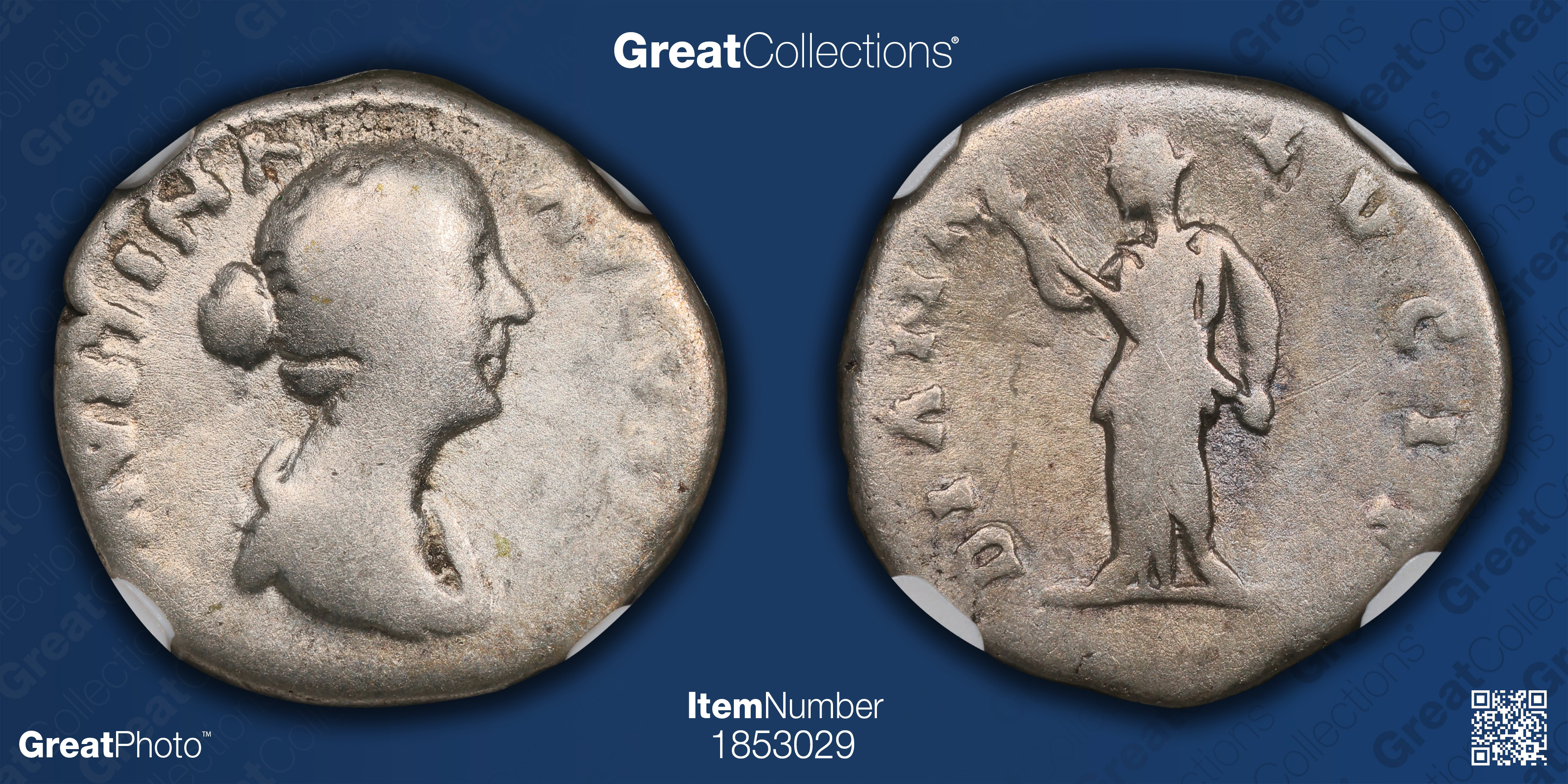 Ancient Roman Empire, Faustina Junior Augusta (A.D. 147-176) c.A.D. 161 ...