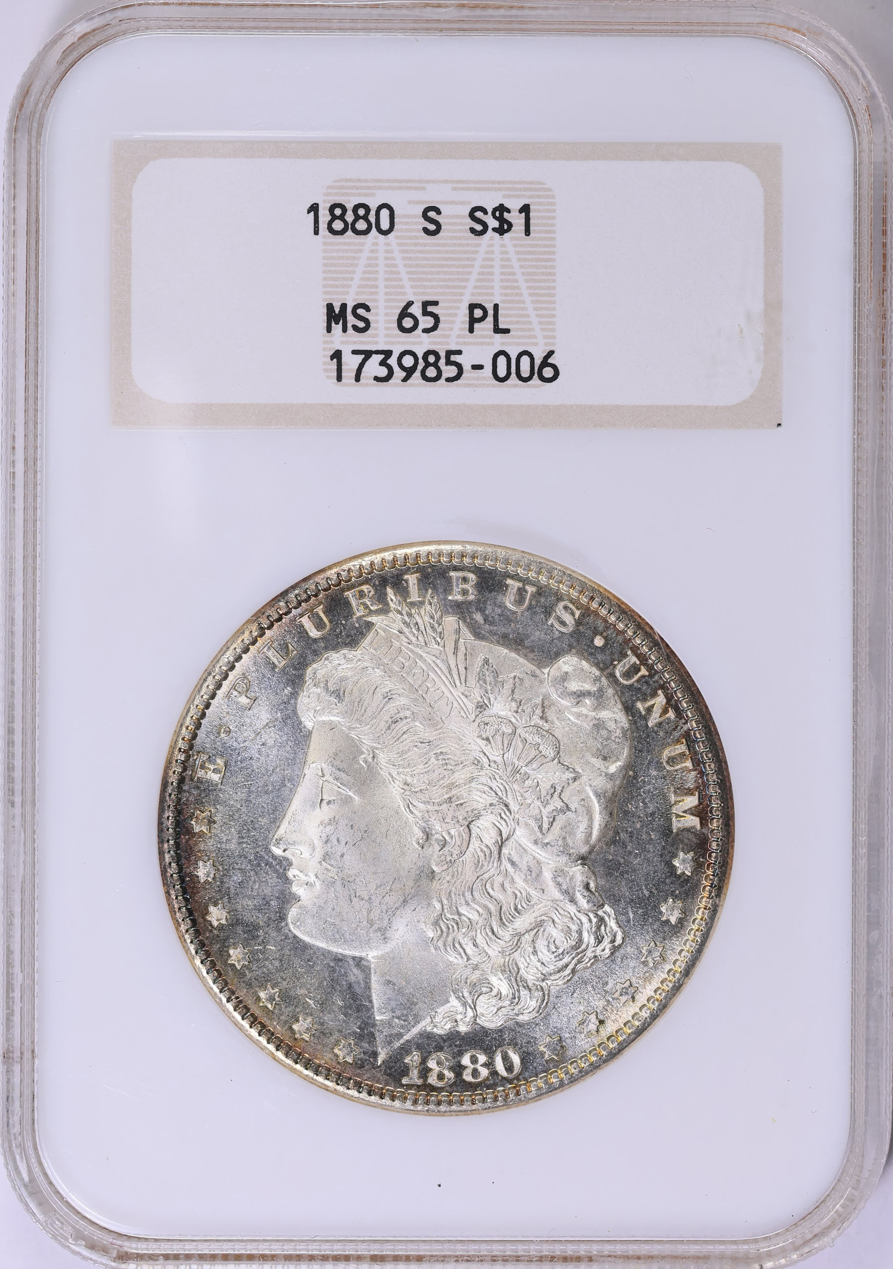 1880-S Morgan Silver Dollar NGC MS-65 PL OH (Toned) (Item 1853172 ...