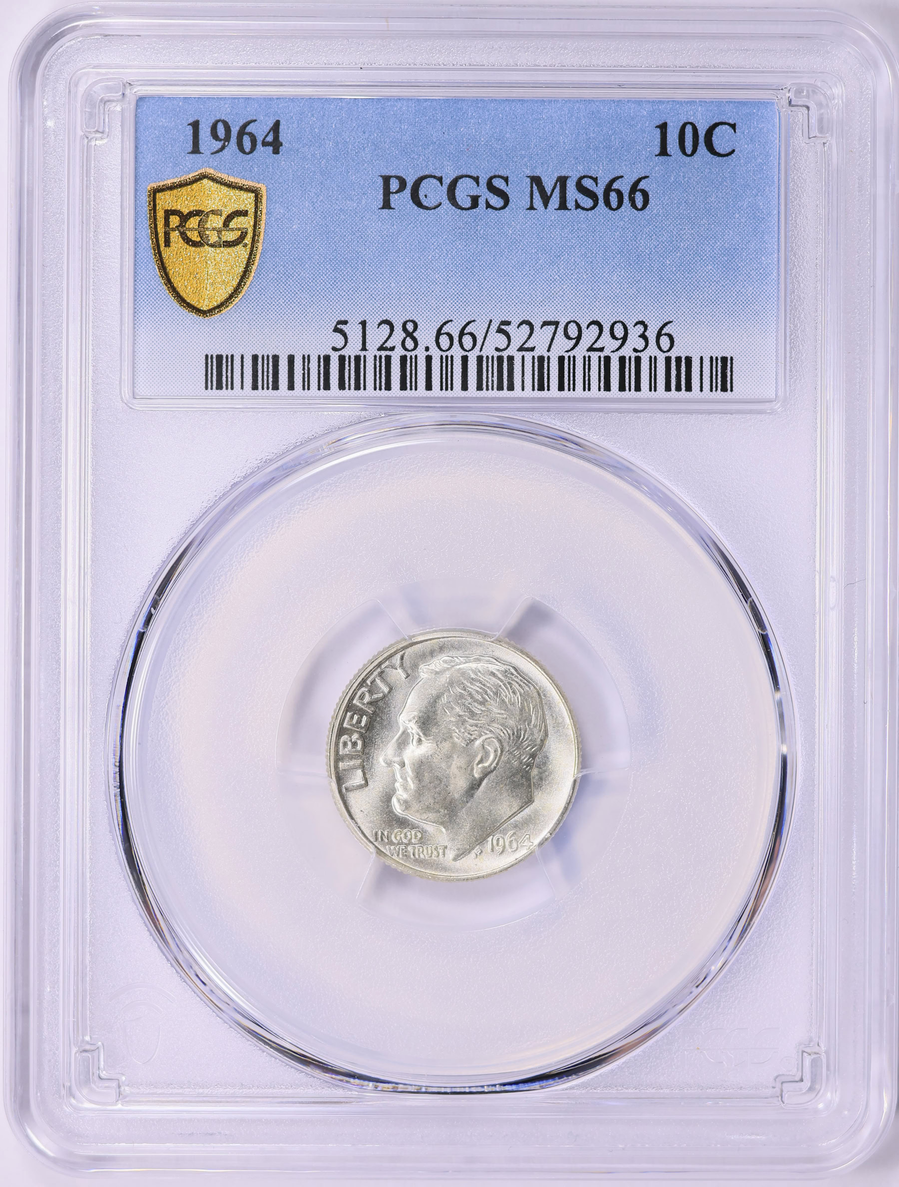 1964 Roosevelt Dime PCGS MS-66 (Item 1853191) | GreatCollections Coin ...