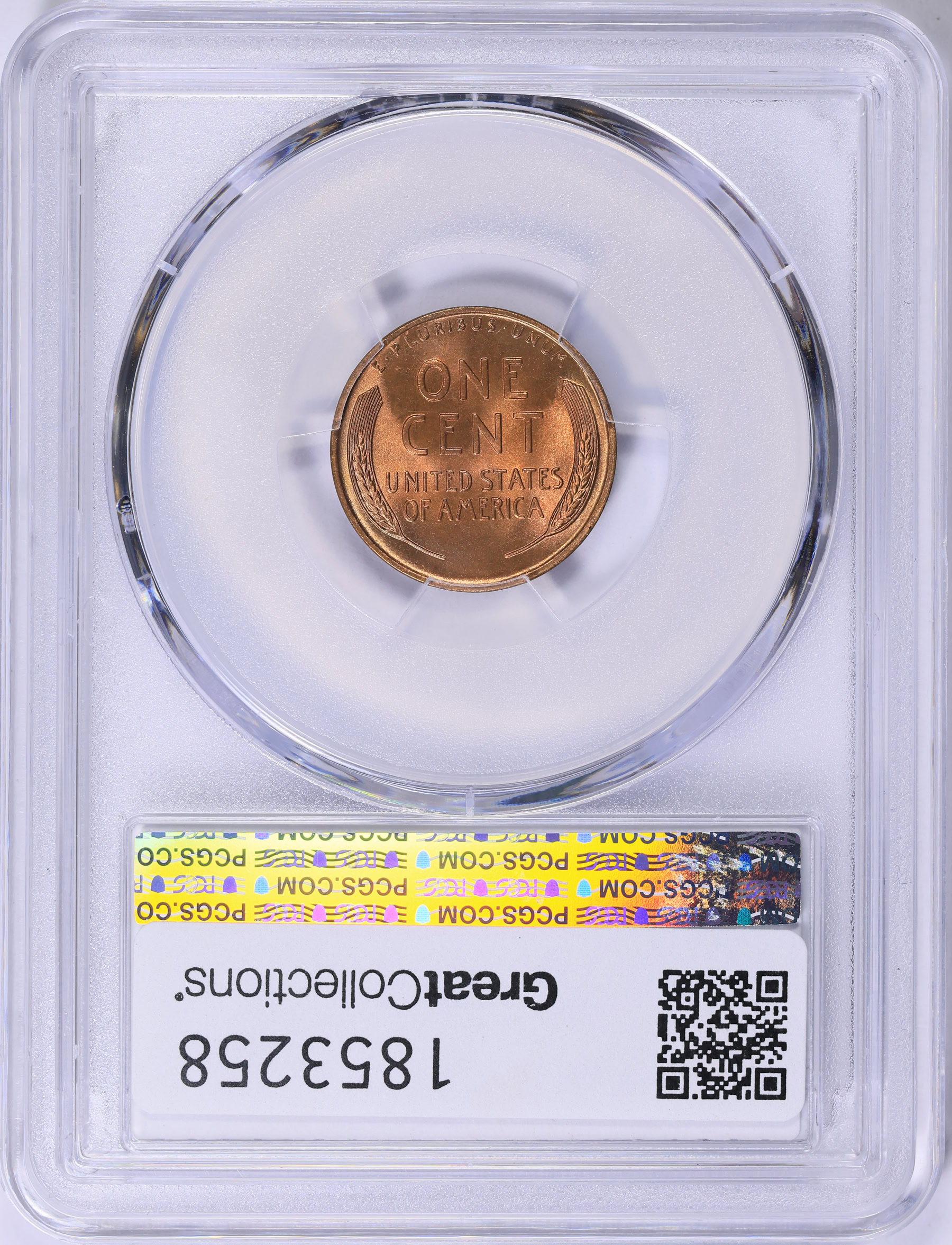 1945-S Lincoln Cent PCGS MS-67+ RD (CAC Green) (Item 1853258) | GreatCollections Coin Auctions