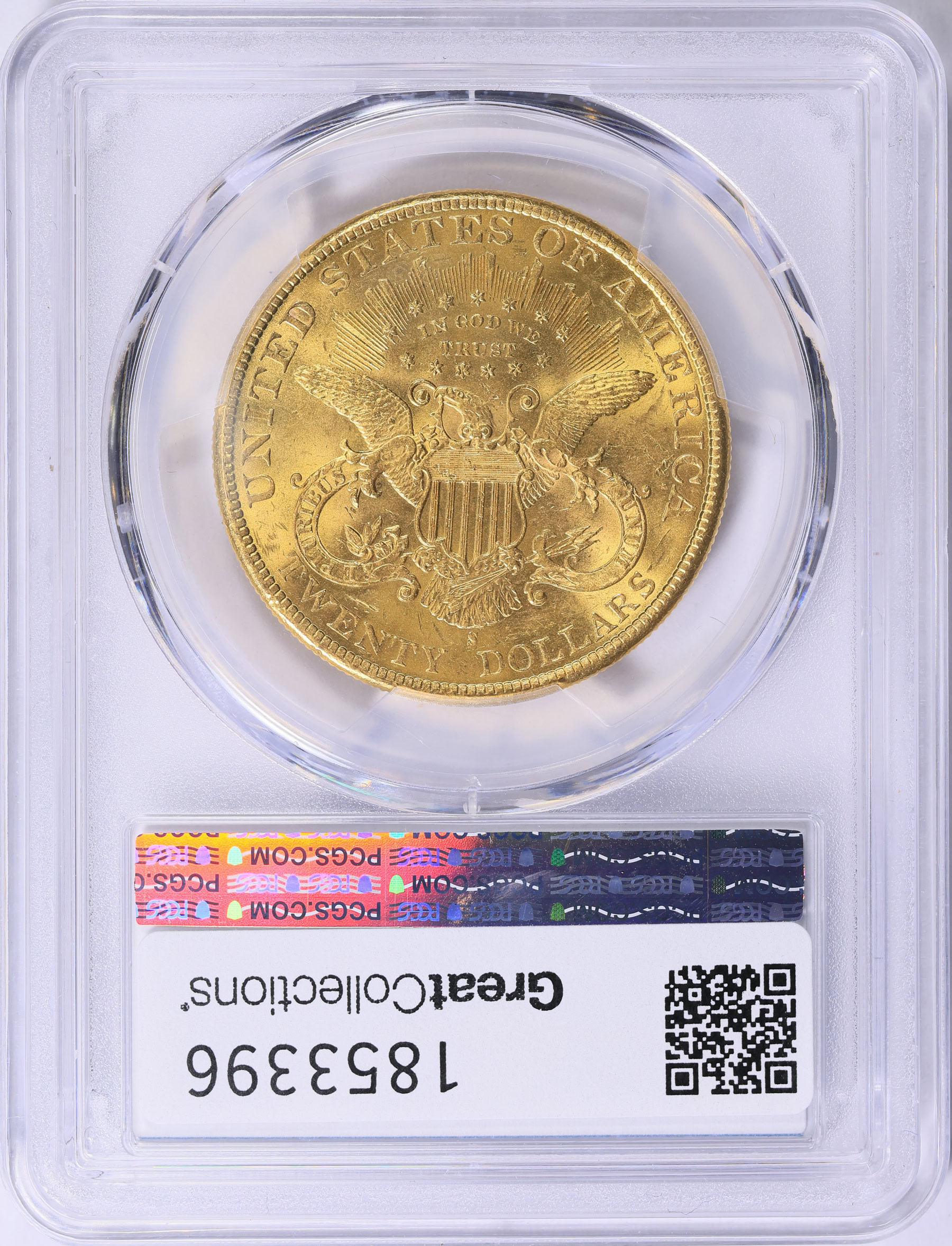1898-S Liberty Gold Double Eagle PCGS MS-62 (Item 1853396) | GreatCollections Coin Auctions