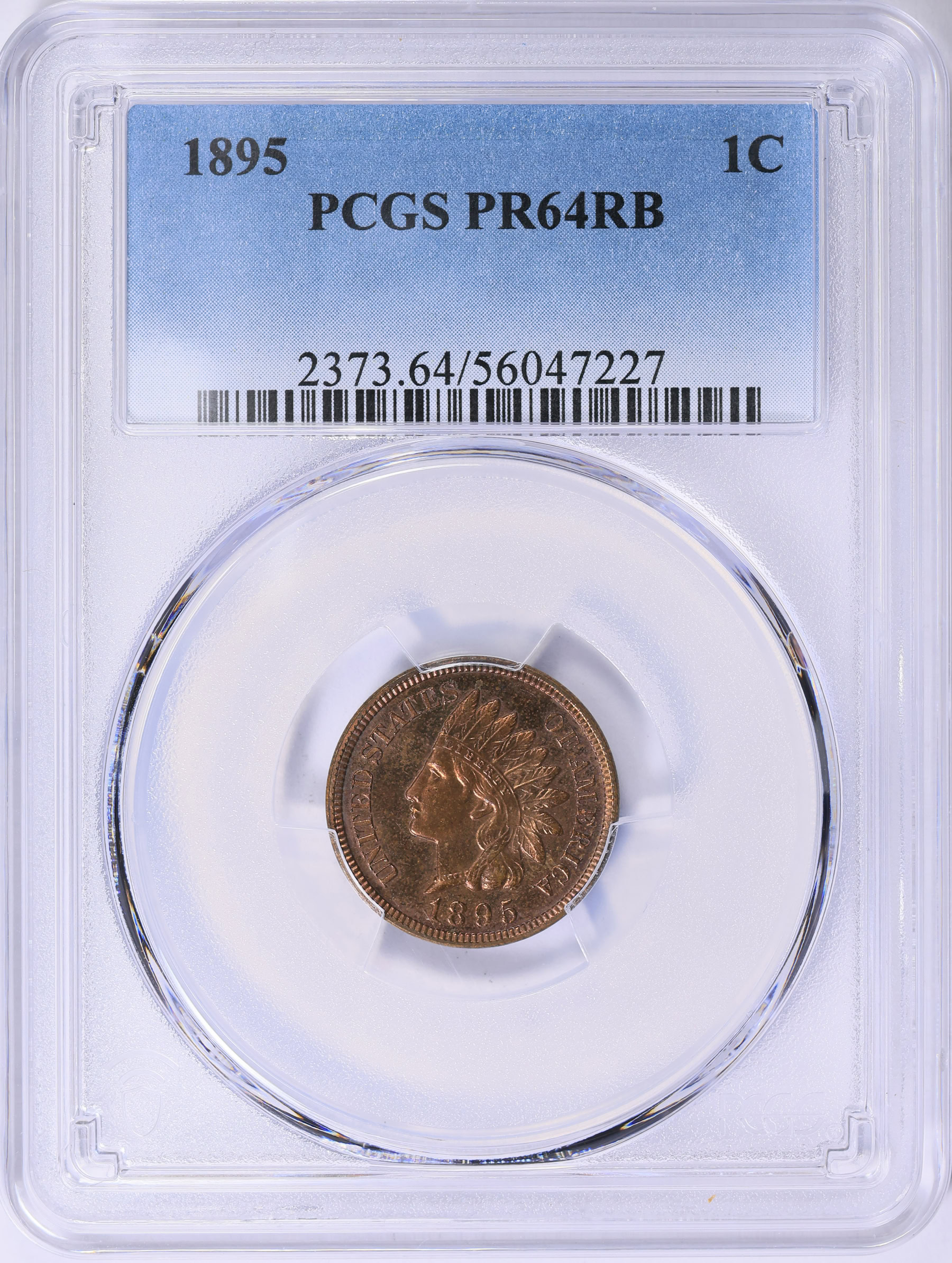 1895 Indian Cent PCGS Proof-64 RB (Toned) (Item 1853406) | GreatCollections Coin Auctions