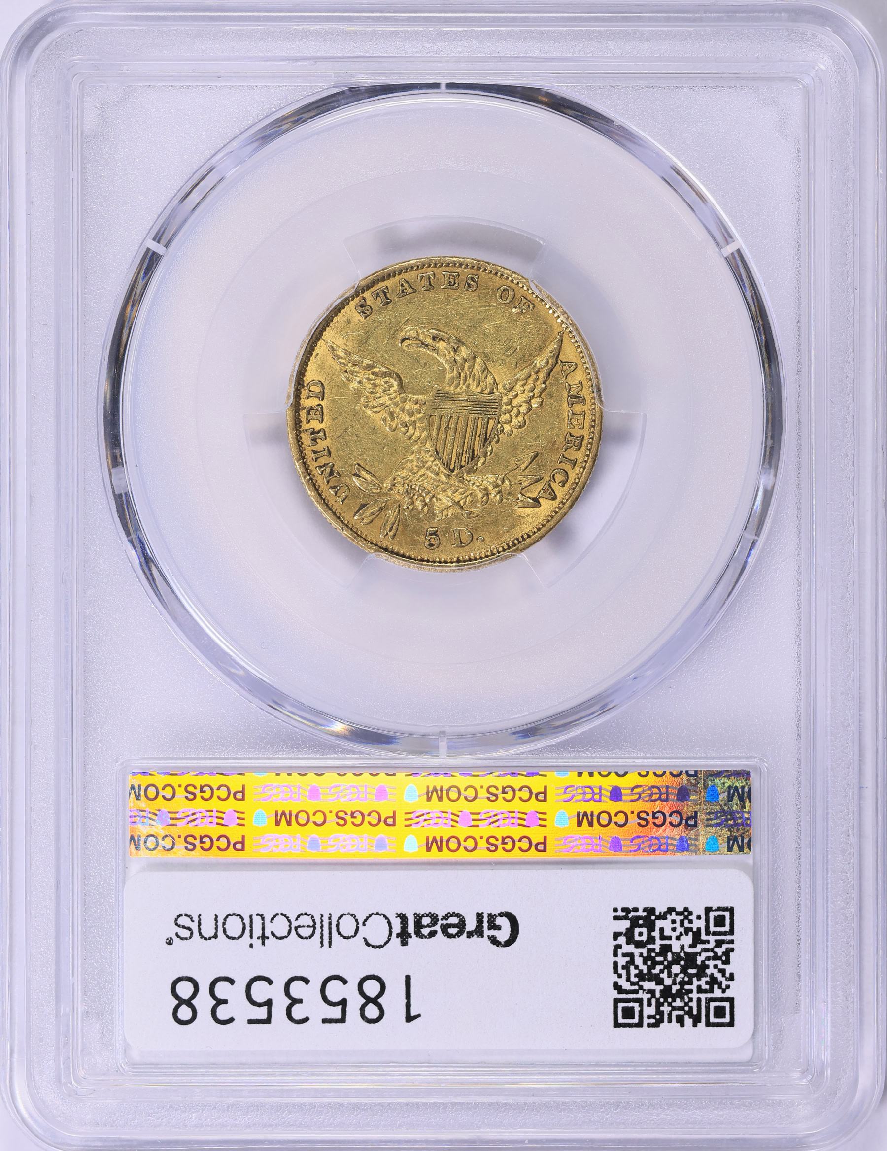 1834 Classic Head Gold Half Eagle Plain 4 PCGS AU-53 (Item 1853538) | GreatCollections Coin Auctions