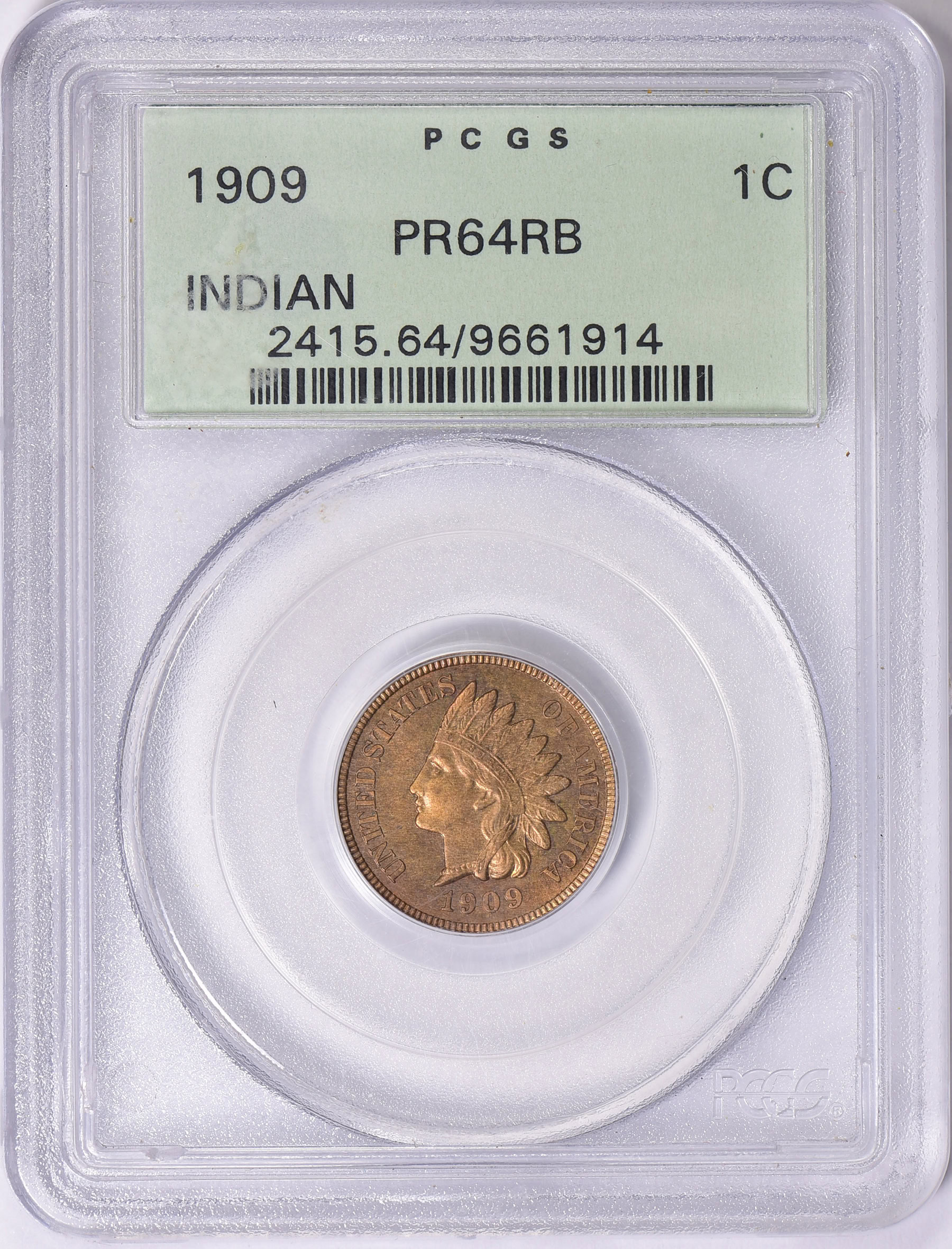 1909 Indian Cent PCGS Proof-64 RB OGH (Item 1853565) | GreatCollections Coin Auctions