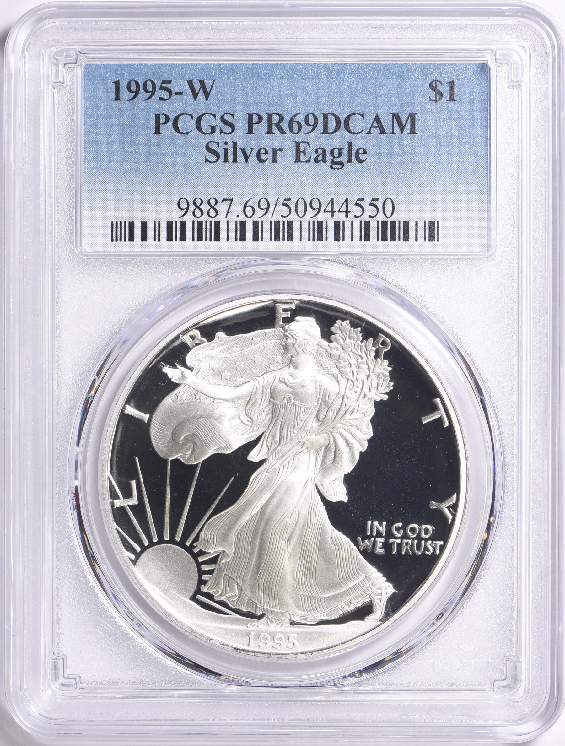 1995-W $1 Silver Eagle PCGS Proof-69 DCAM (Item 1853567 ...