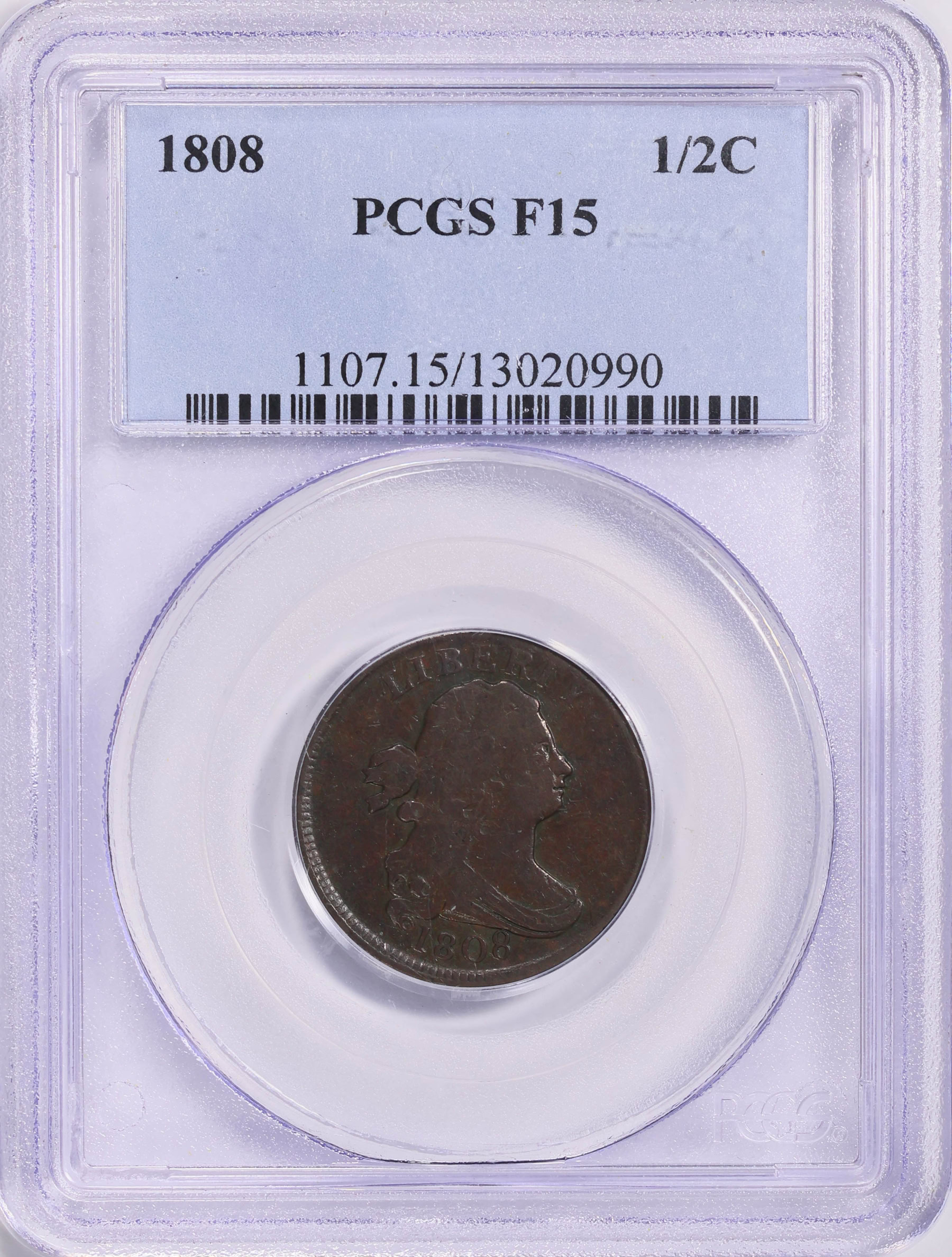 1808 Draped Bust Half Cent PCGS F-15 BN (Item 1853760 ...