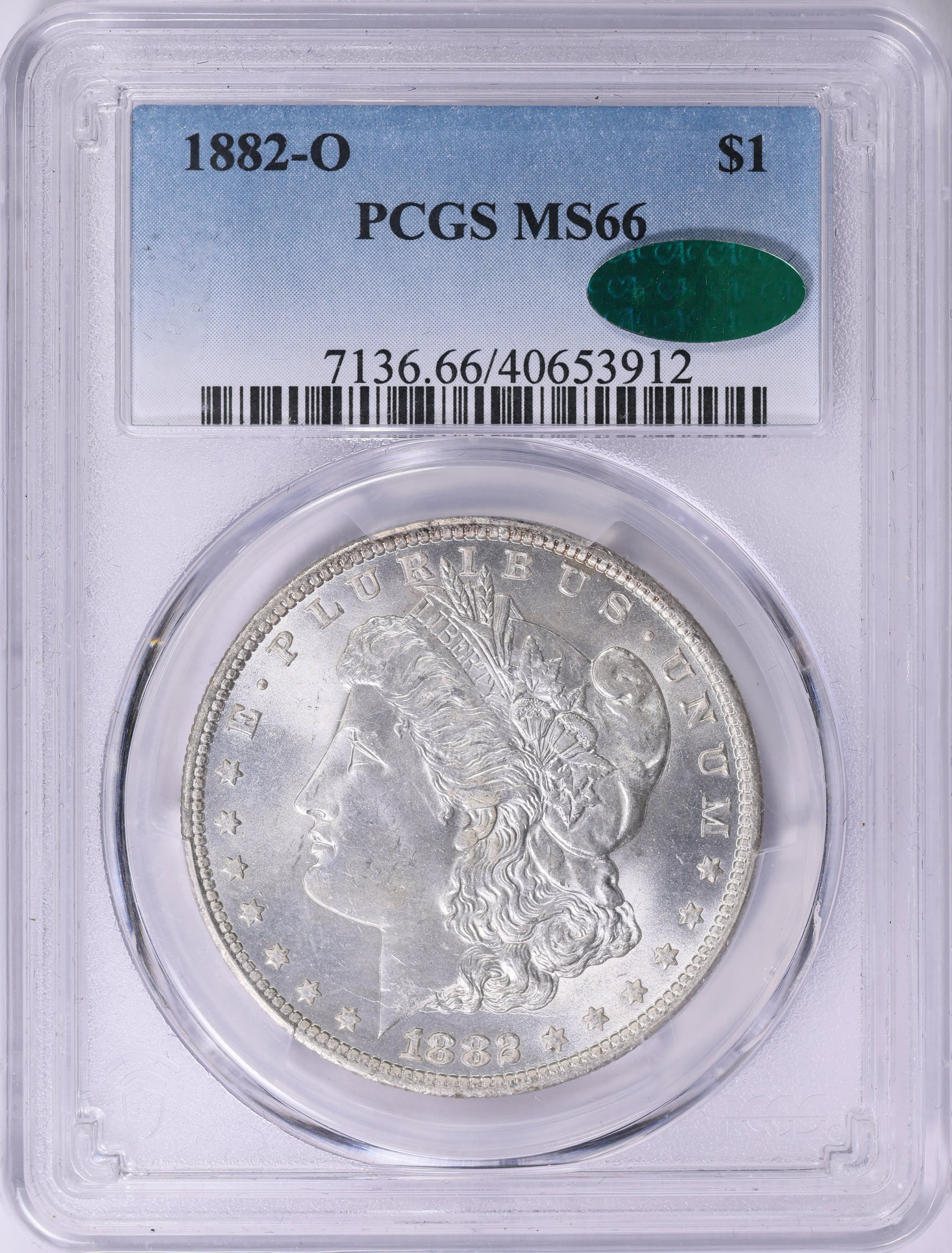 1882-O Morgan Silver Dollar PCGS MS-66 (CAC Green) (Item 1853808) | GreatCollections Coin Auctions