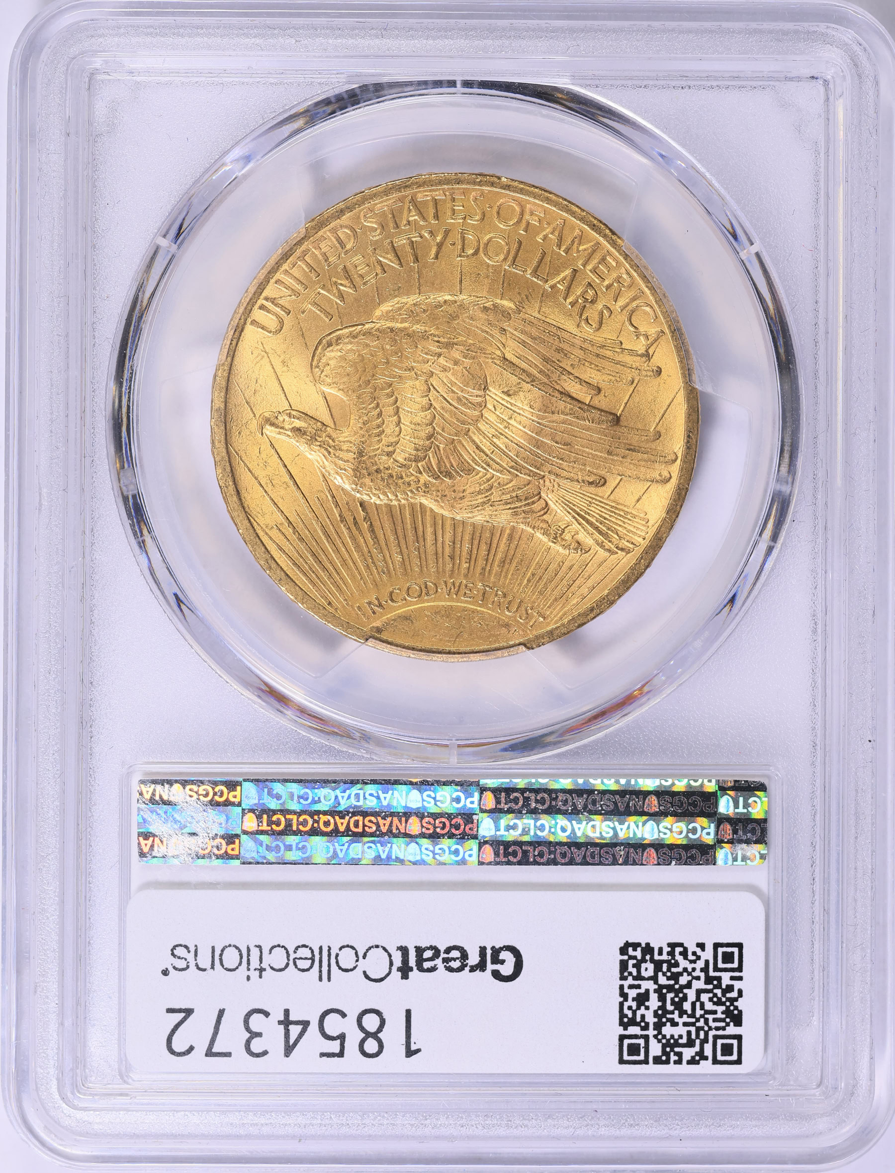 1908 Saint-Gaudens Gold Double Eagle Motto PCGS MS-64+ (CAC Green ...