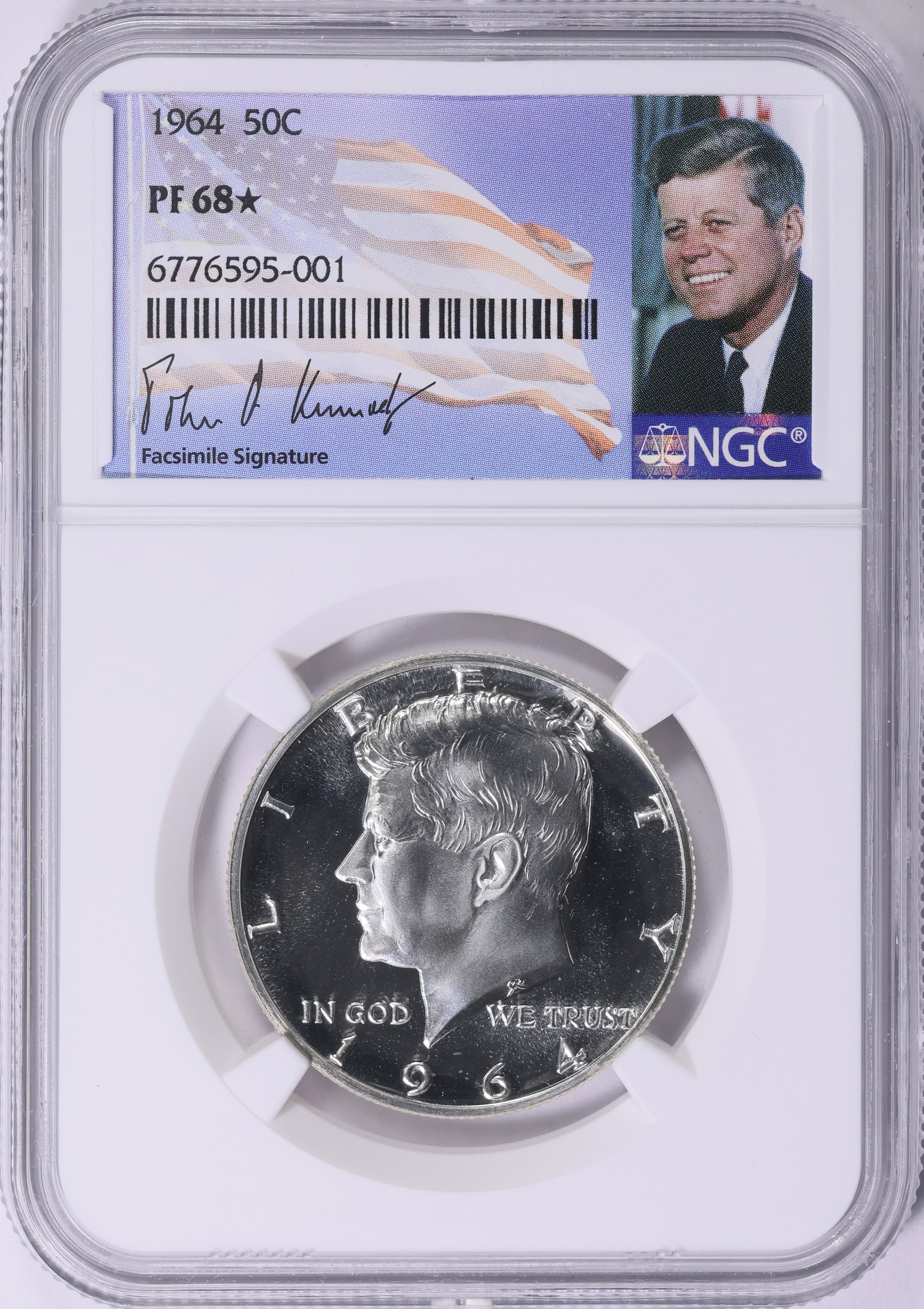 1964 Kennedy Half Dollar NGC Proof-68 ★ (John F. Kennedy Facsimile ...