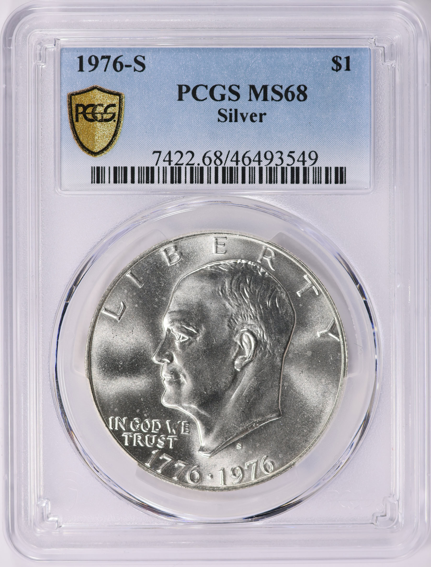 1976-S Eisenhower Dollar Silver PCGS MS-68 (Item 1854442) | GreatCollections Coin Auctions