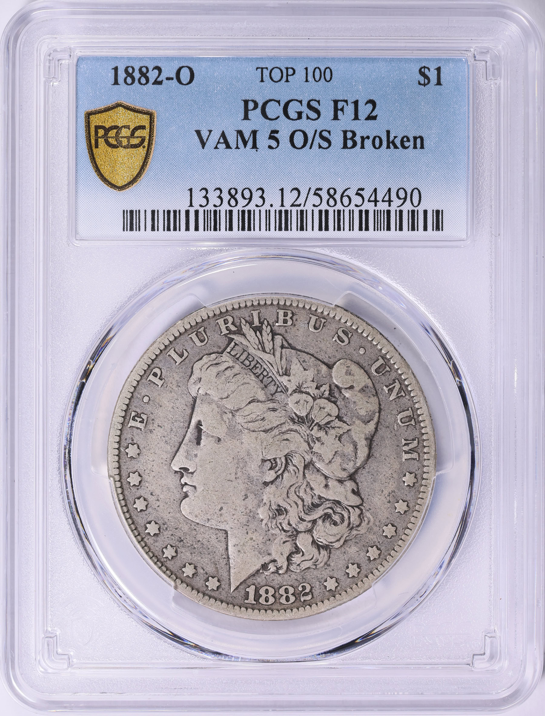 1882-O/S Morgan Silver Dollar O/S Broken VAM-5 Top 100 PCGS F-12 (Item 1854475 ...
